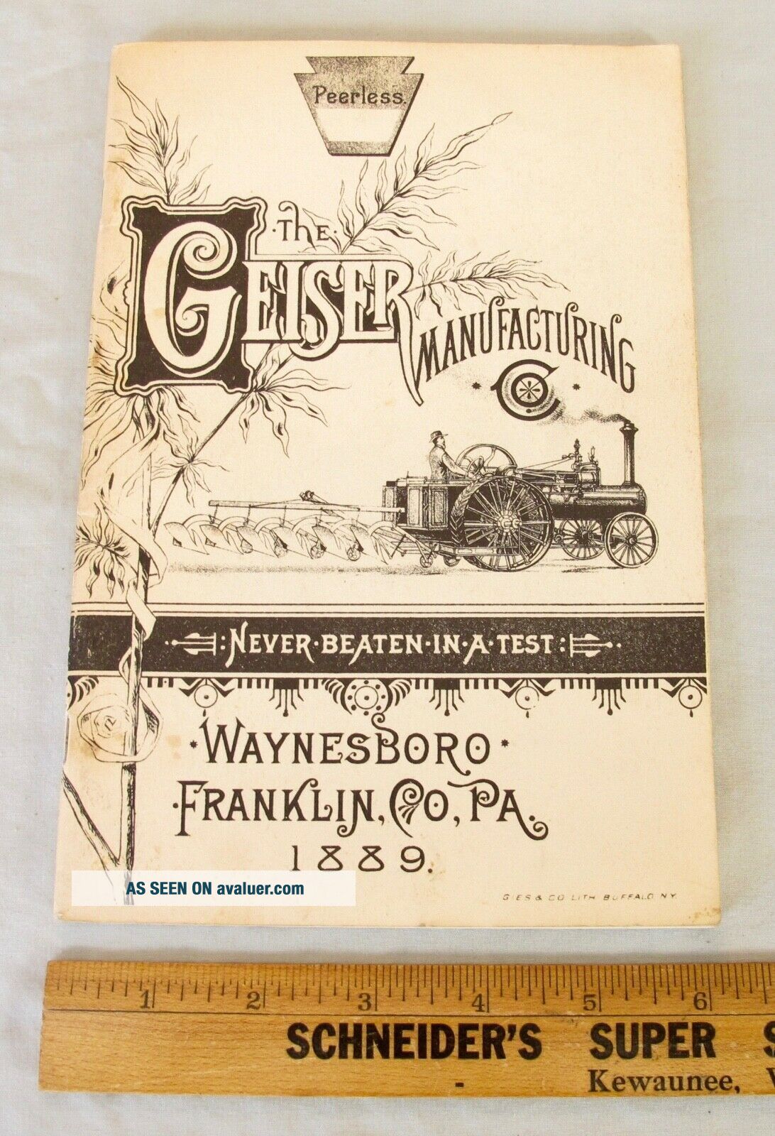 1889 Geiser Manufacturing Co. - Peerless Steam Engines Reprint | #1371076