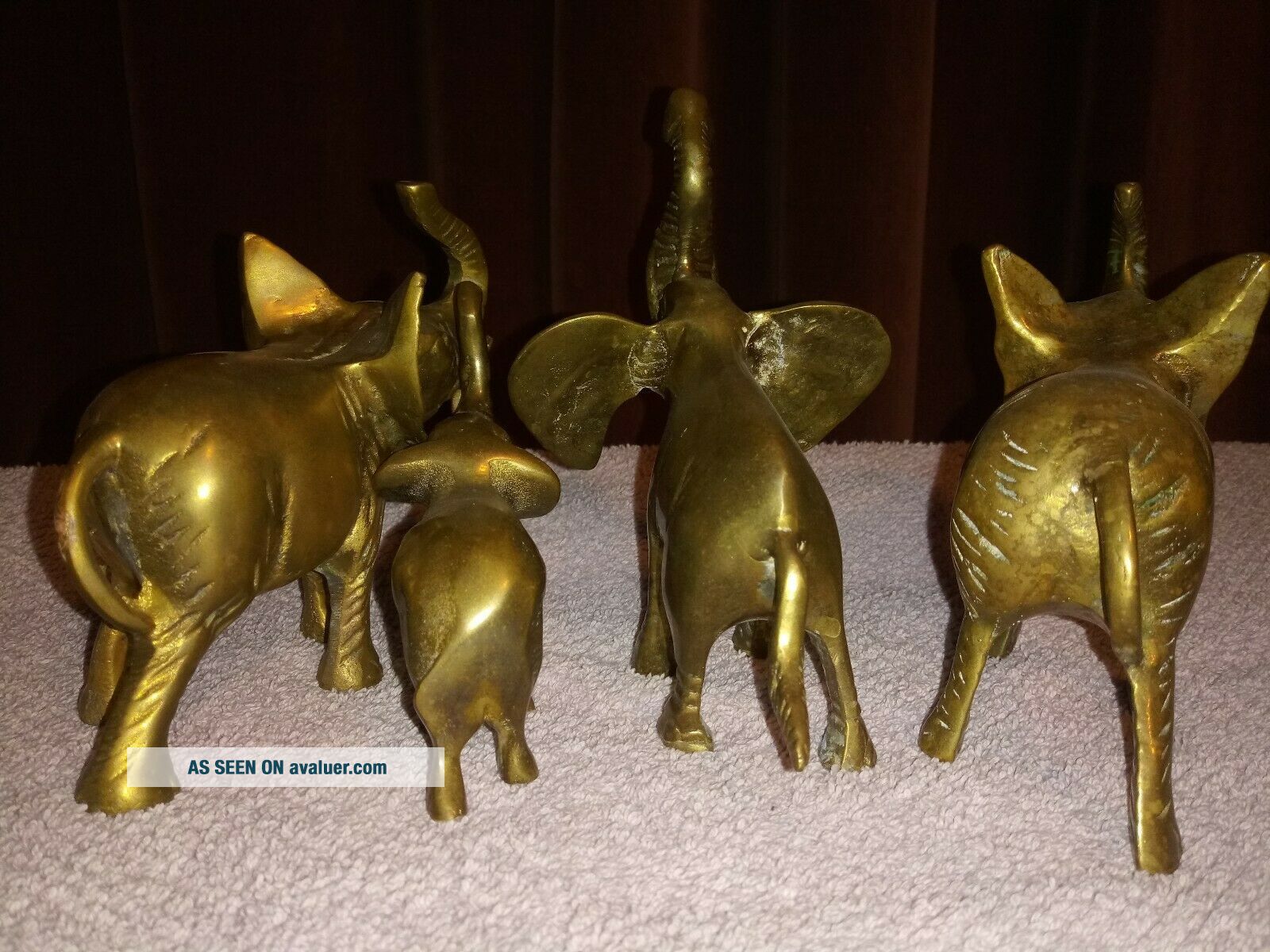 Brass Elephant Statue Brass Elephant Family Of Four 4 | #1386107