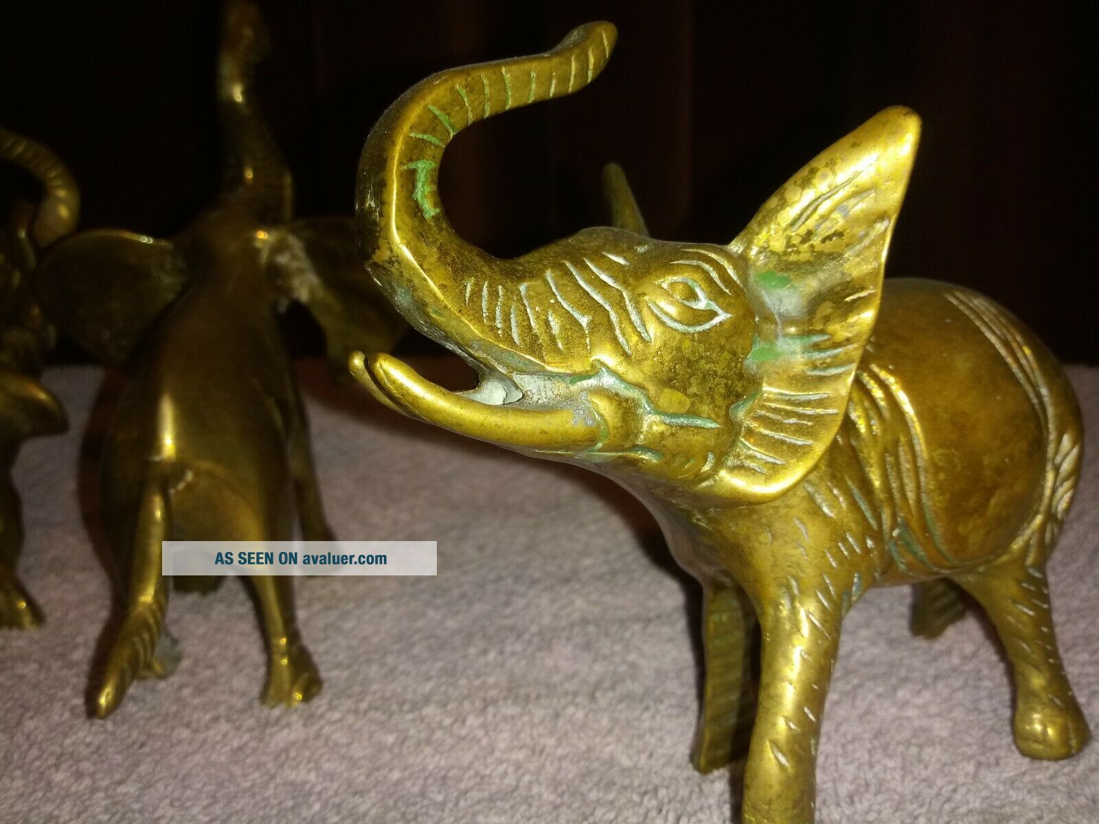Brass Elephant Statue Brass Elephant Family Of Four 4 | #1386107