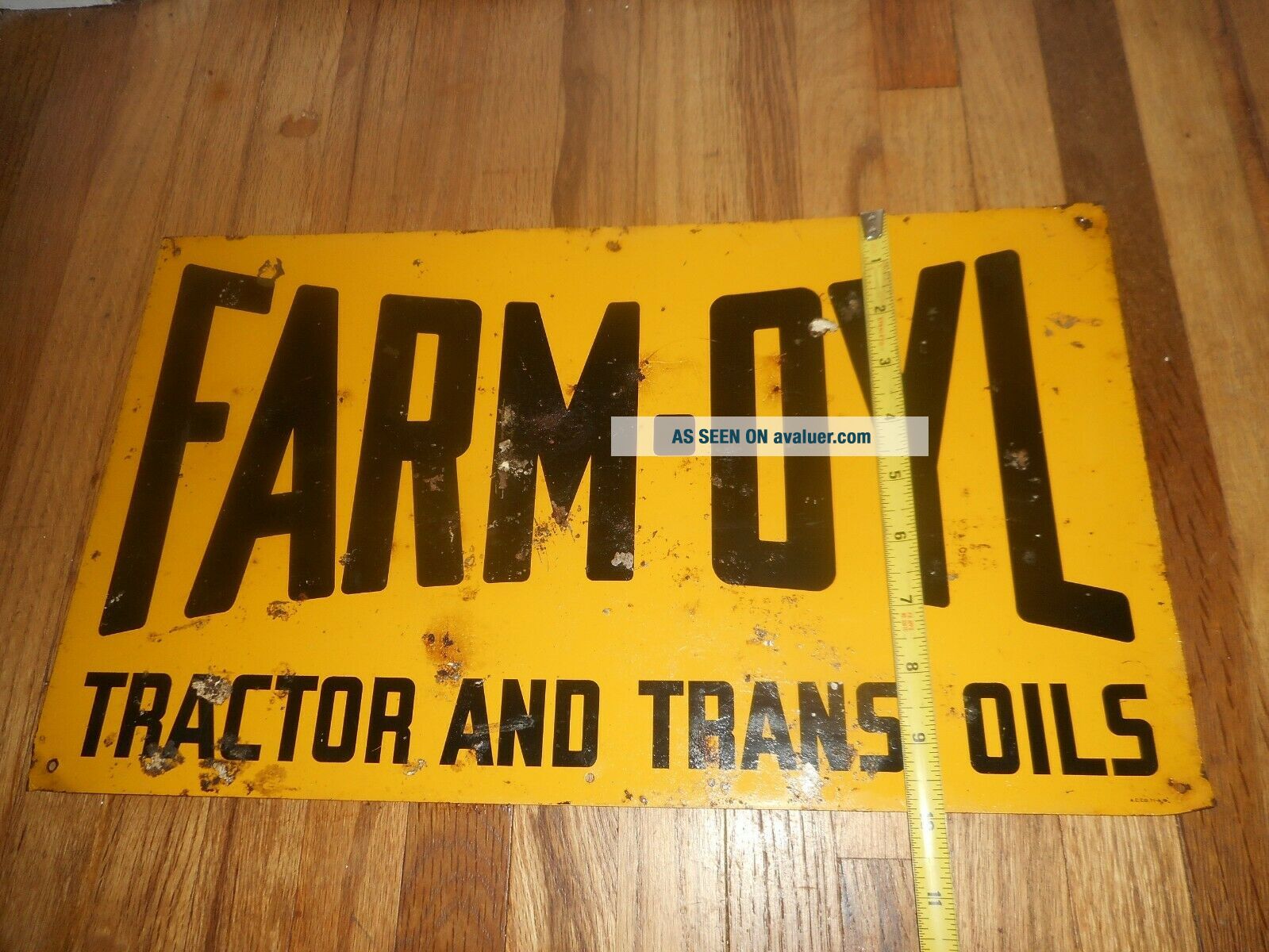 Vintage FARM OYL TRACTOR Equipment OIL LUBRICANTS Tin Advertising SIGN ...