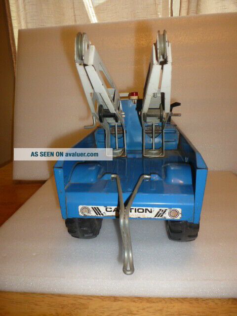 Vintage Tonka Mighty Tow Truck Blue Double Boom Wrecker | #1422749