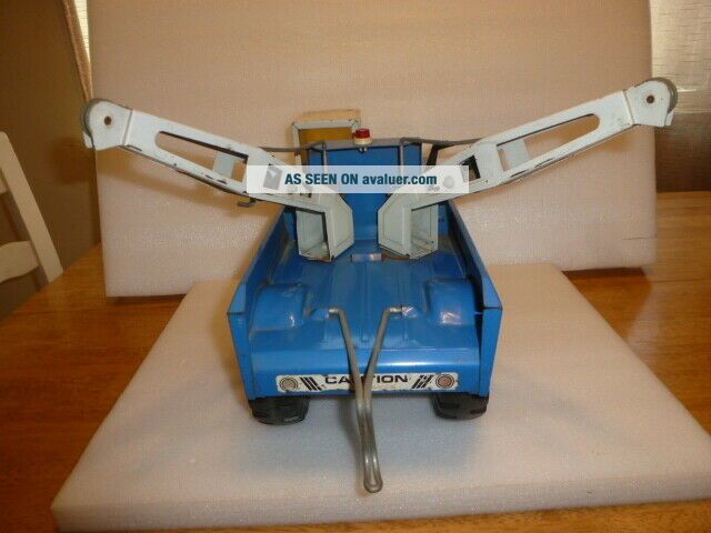 Vintage Tonka Mighty Tow Truck Blue Double Boom Wrecker | #1422749
