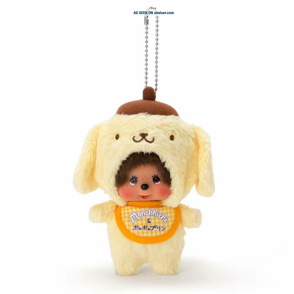 Sanrio Pompompurin X Monchhichi Mascot Holder Pom Pom Purin Japan ...