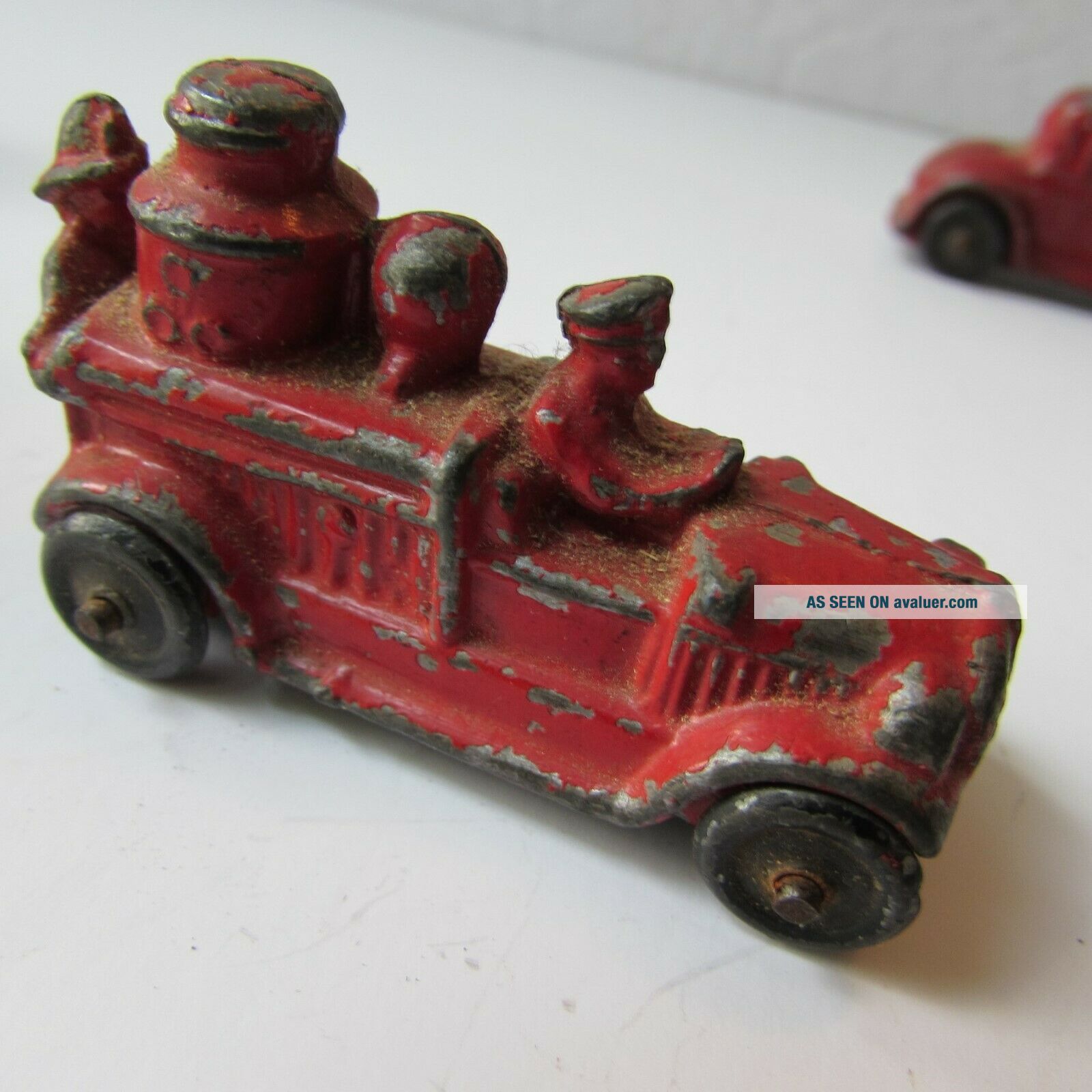4 Vintage Slush Cast Slush Mold Midget Race Car Fire Truck Barclay ...