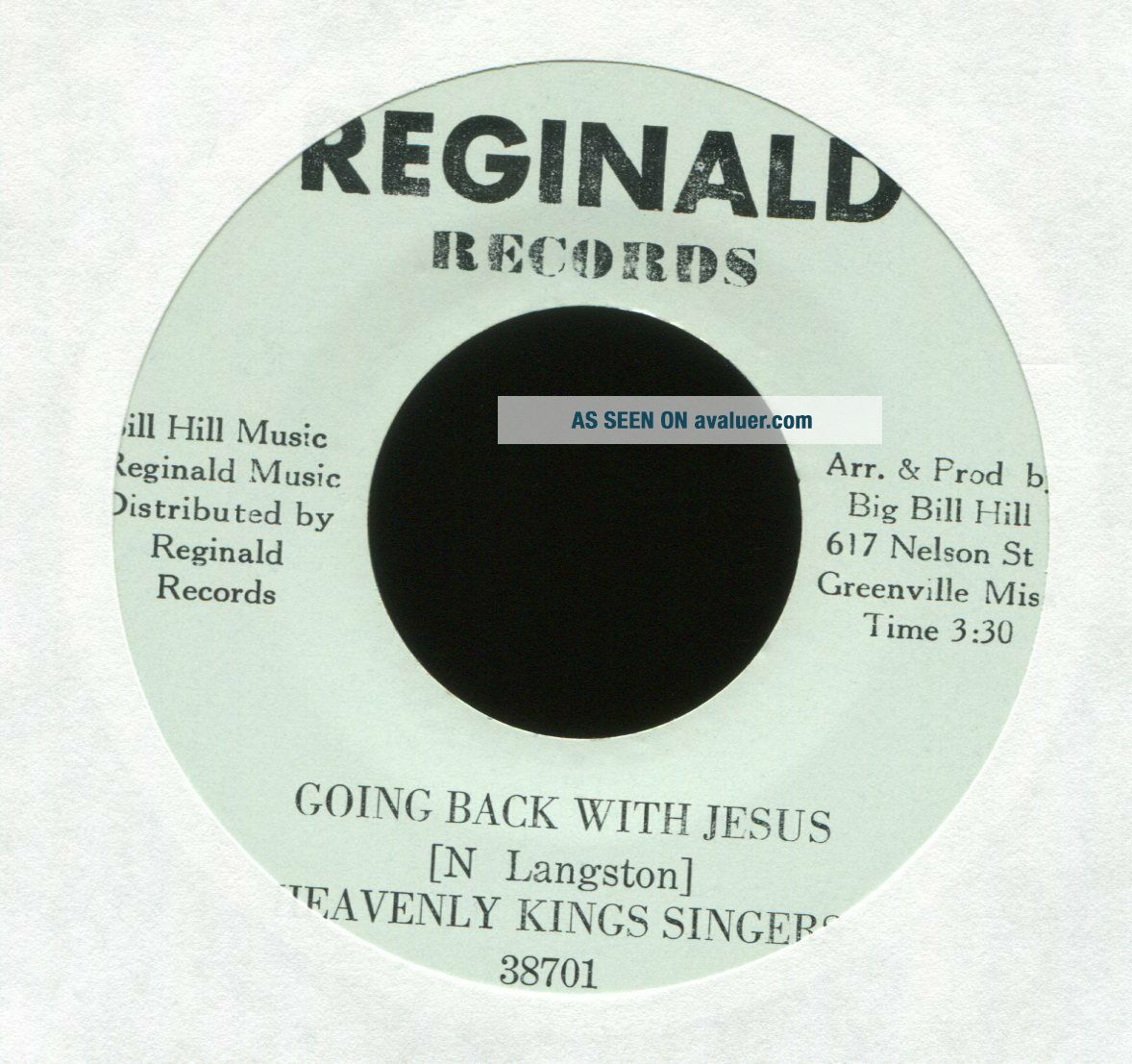 HEAVENLY KINGS SINGERS Going Back With Jesus On Reginald Black Gospel ...