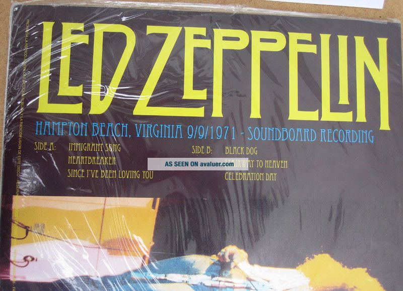 LED ZEPPELIN Vinyl LP PURPLE WAX Does Anyone Remember Hamptone ? 9/9 ...