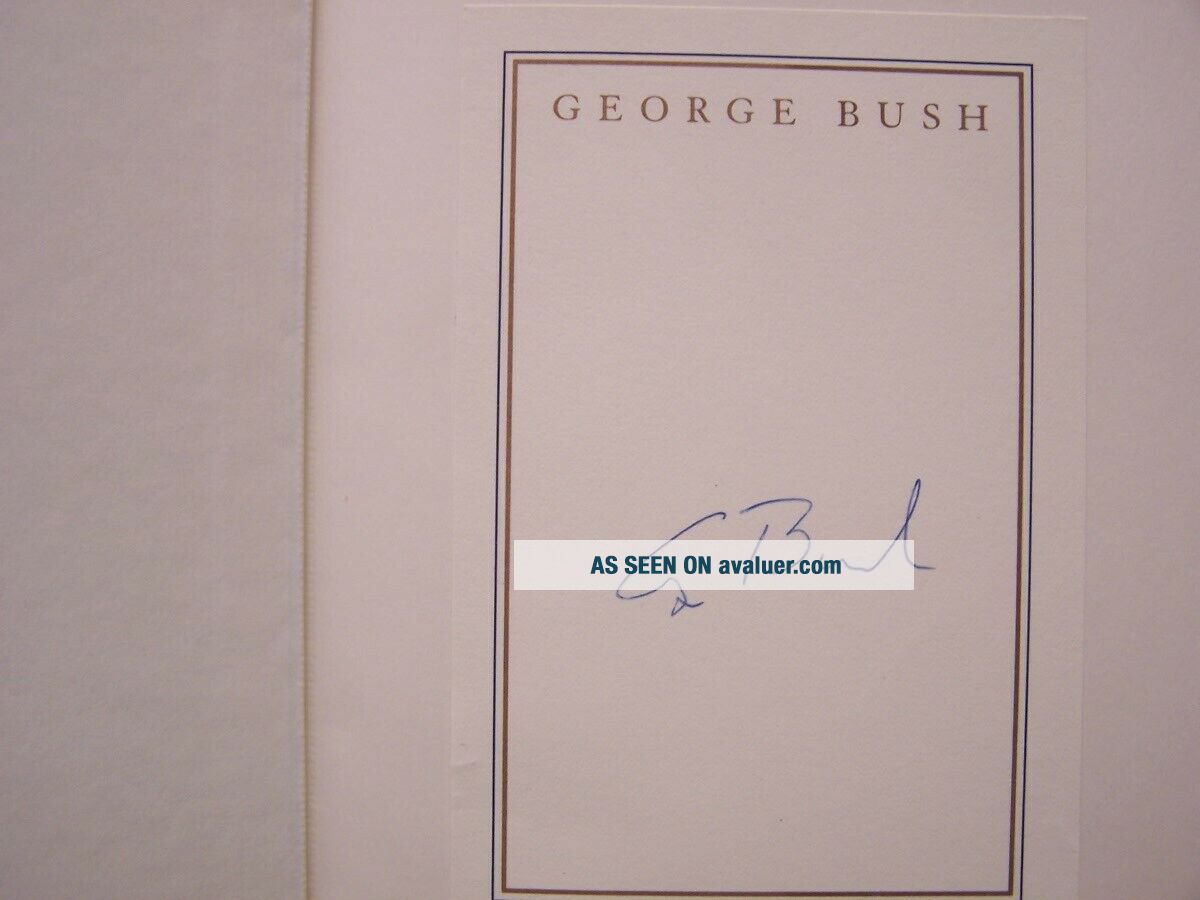 President George H W Bush Signed All The Best Autograph Signature WWII ...
