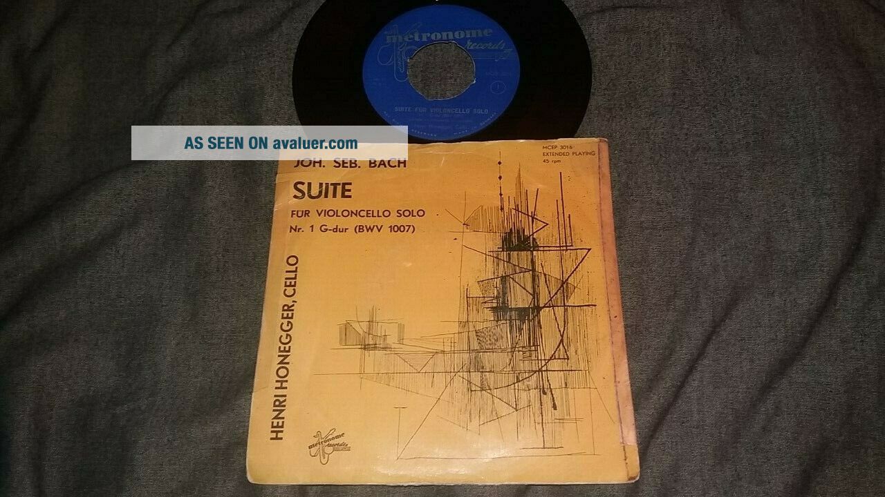 Metronome MCEP 3016 Ed1 Henri Honegger: Bach: Suite For Violoncello No ...