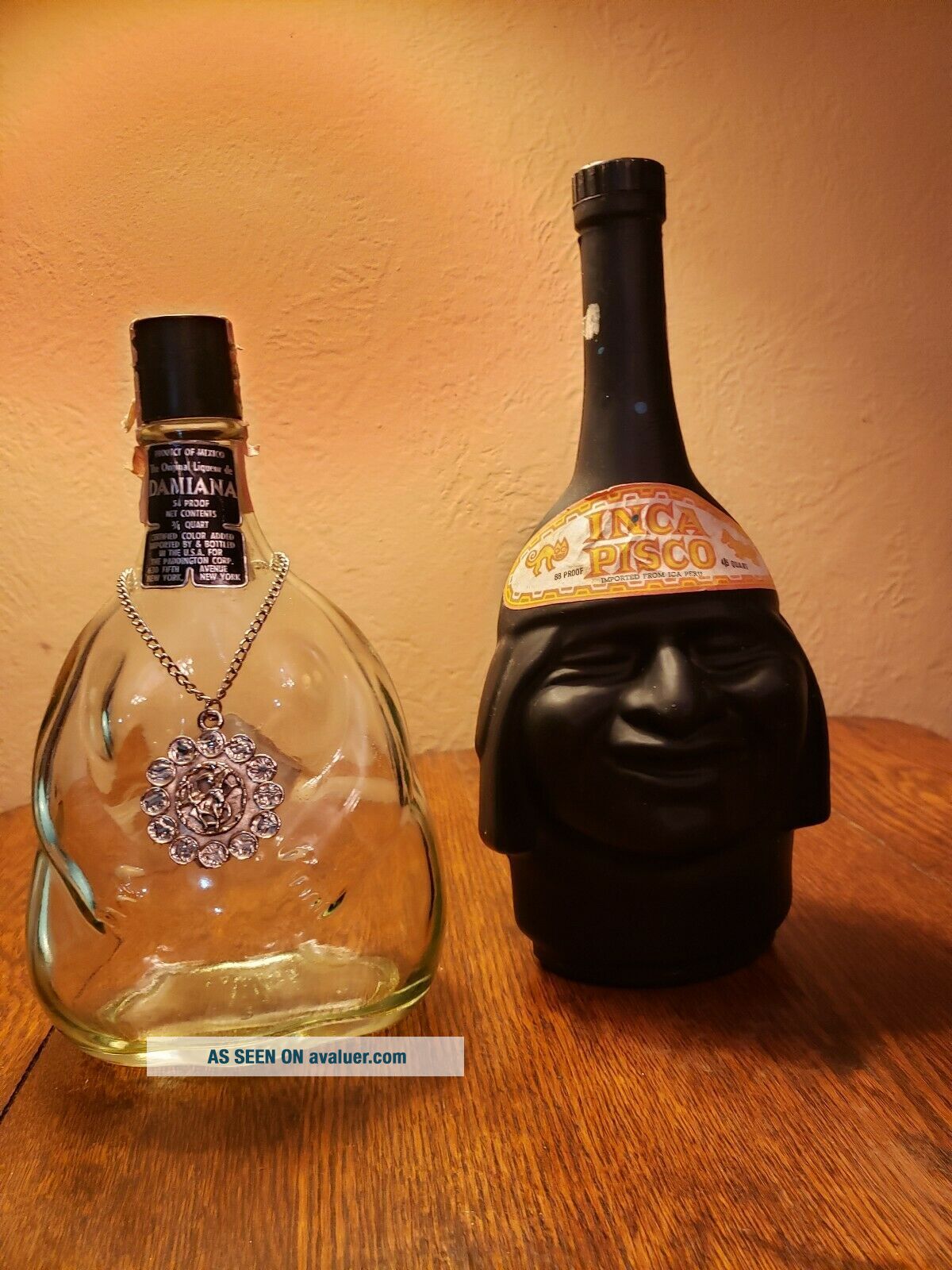 Damiana Liqueur Bottle Based On Precolumbian Design And Inca Pisco Head ...