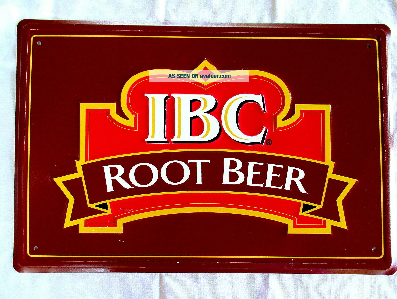 IBC ROOT BEER - EMBOSSED METAL SIGN | #1593624