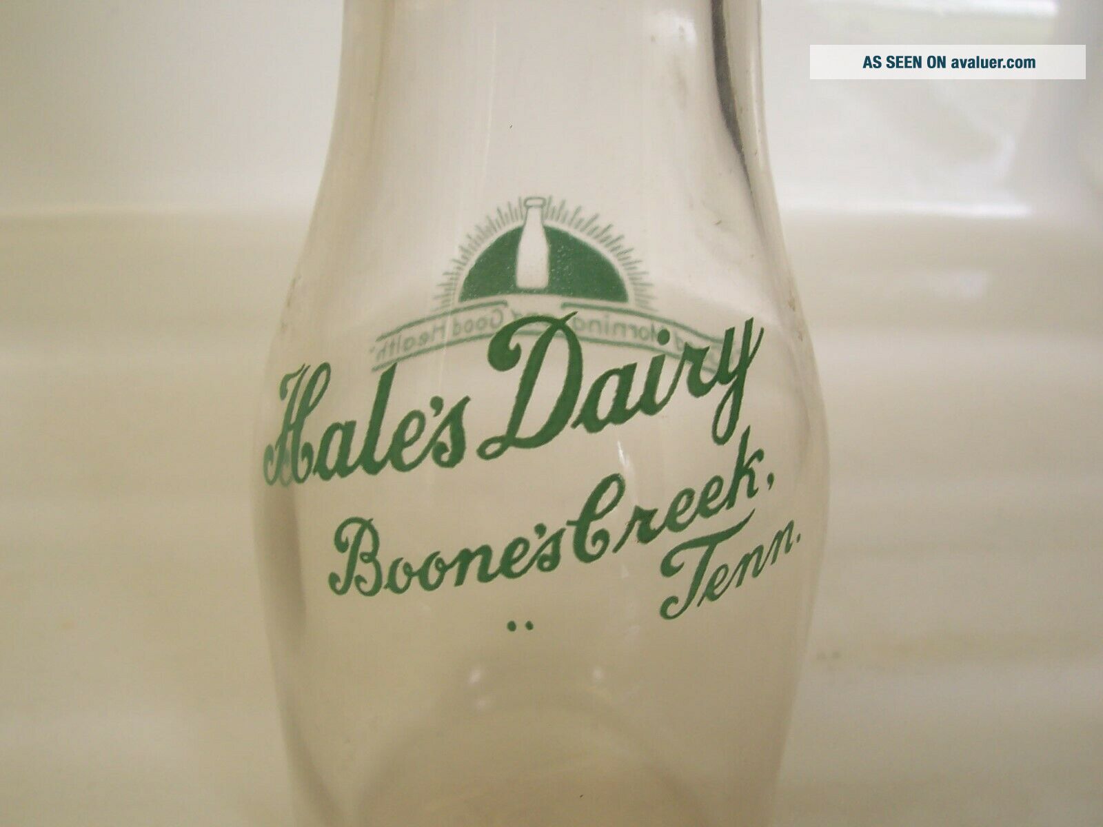 Hales ' S Dairy Boone ' S Creek, Tenn - Pint Milk Bottle Green ACL ...