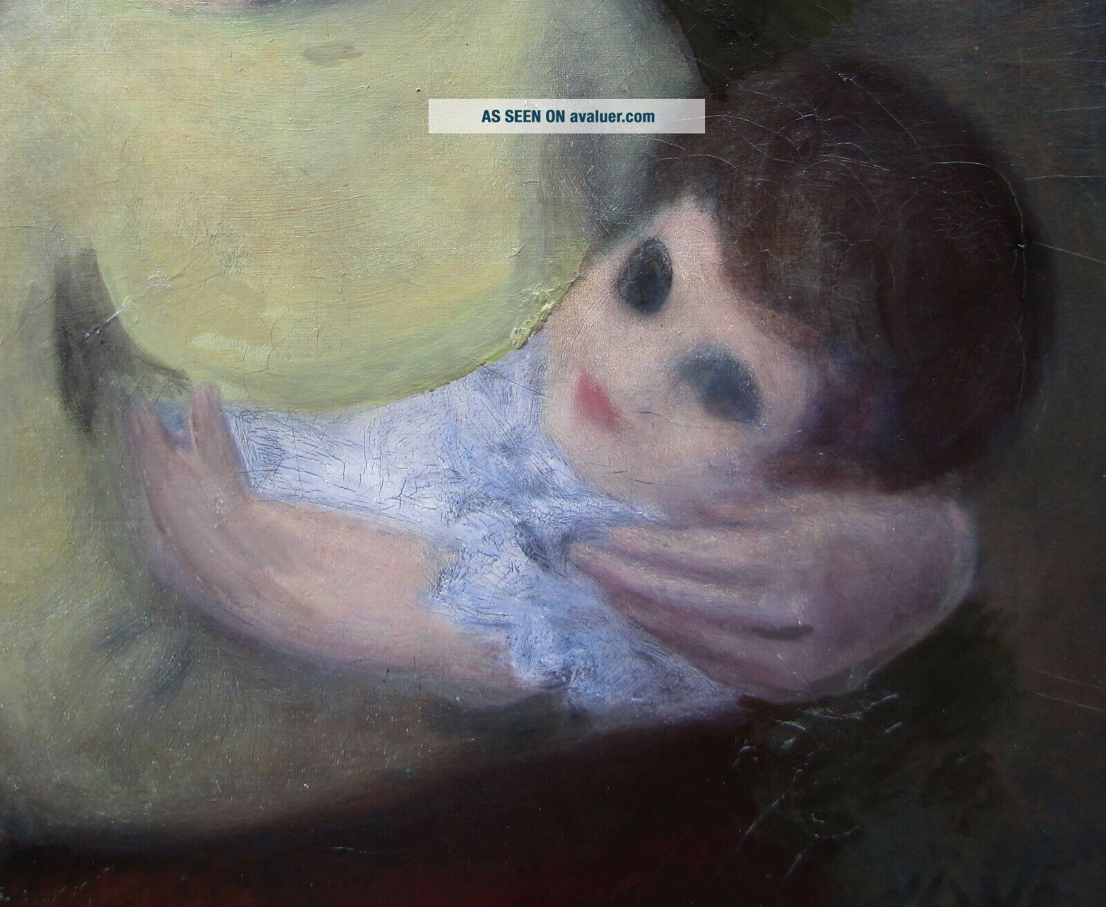 LISTED Luke Gibney Modernist Mother & Child Large Old Oil Painting ...