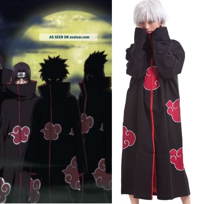 Naruto Akatsuki Uchiha Itachi Cosplay Cloak Deidara Pain Hidan Costume ...