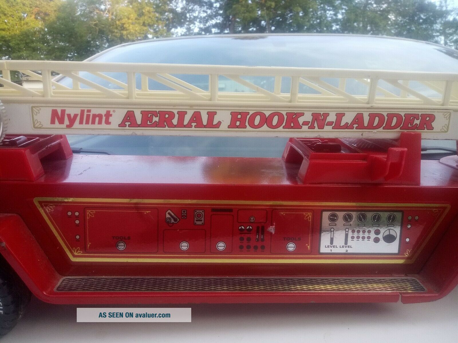 Vintage 2 Pc Nylint Pressed Steel Aerial Hook & Ladder Fire Truck ...