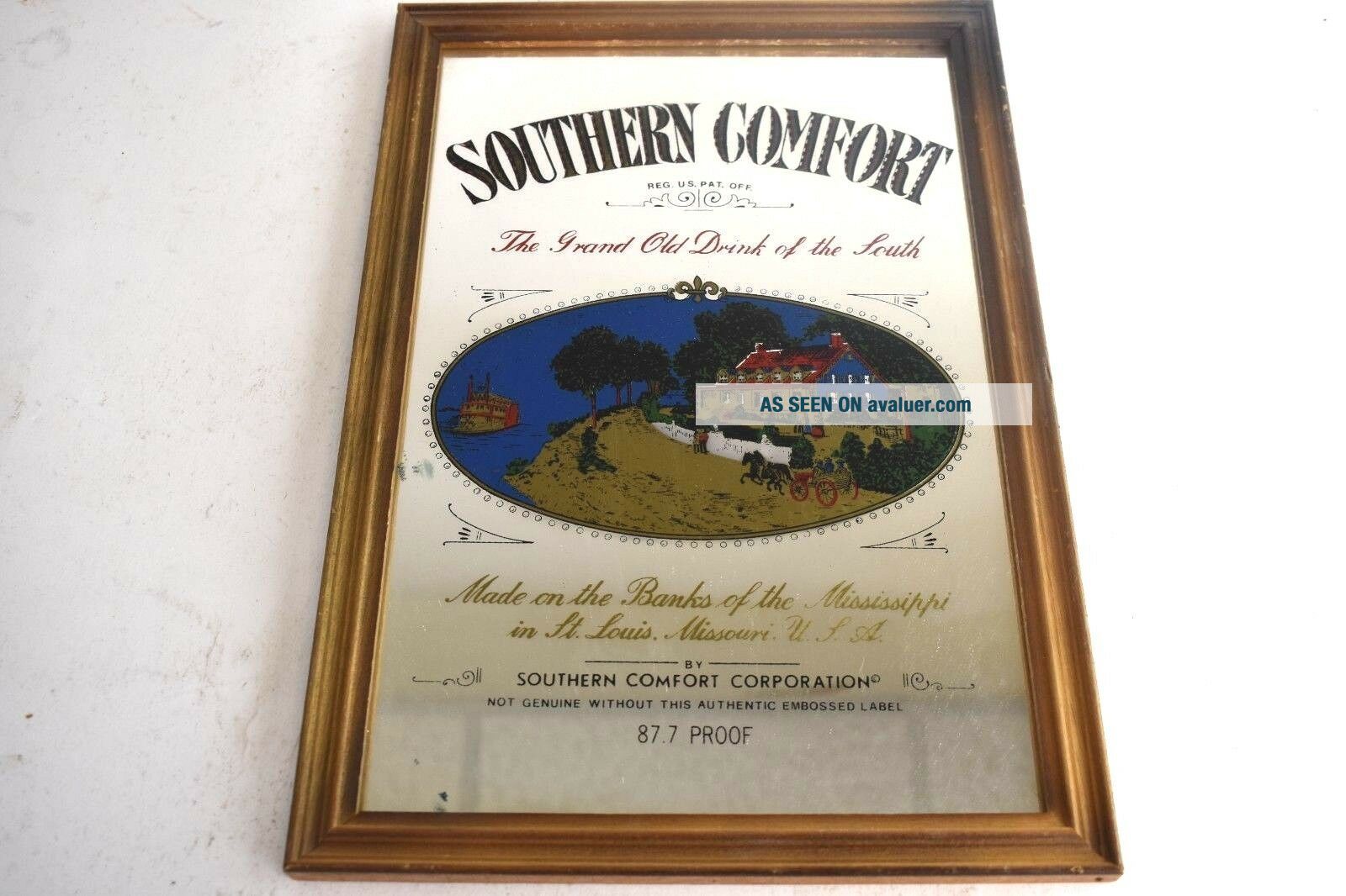 Southern Comfort VTG Bar Pub Sign Mirror Man Cave Grand Old Drink Of ...