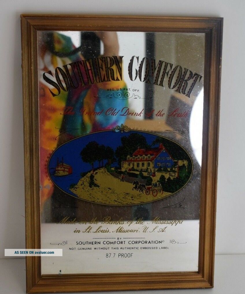Southern Comfort VTG Bar Pub Sign Mirror Man Cave Grand Old Drink Of ...