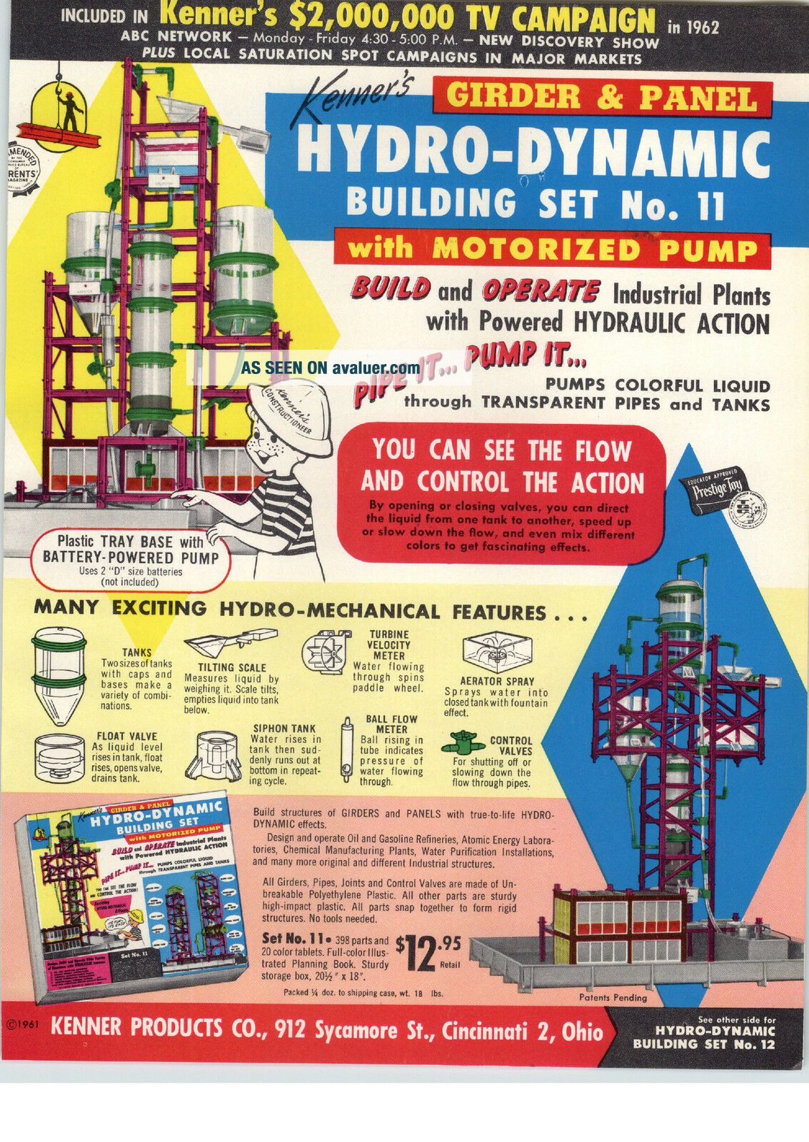 1962 PAPER AD 8 PG Kenner Girder & Panel Hydro Dynamic Bridge Turnpike ...