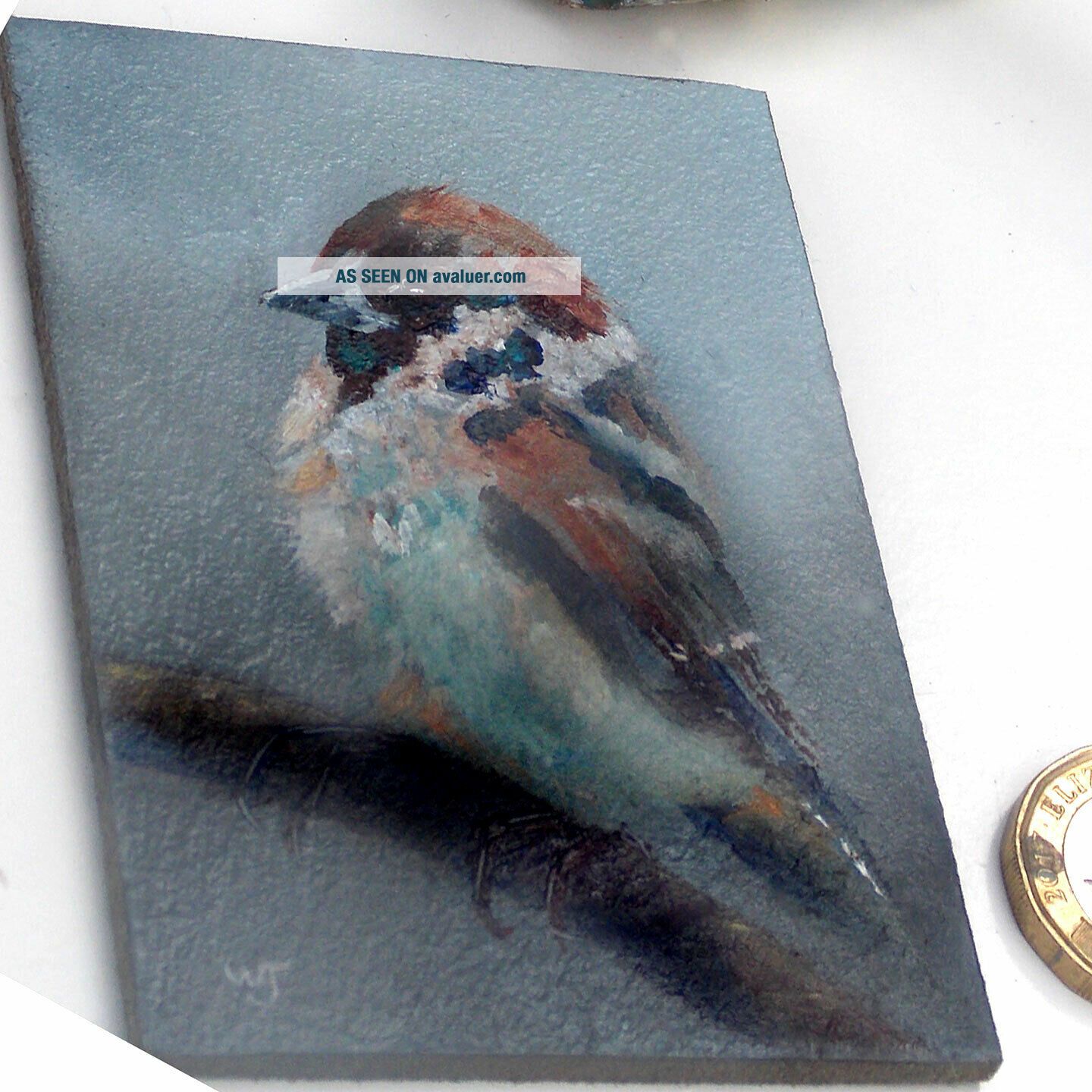 ACEO - William Jamison Miniature Oil Painting Sparrow Bird Portrait ...
