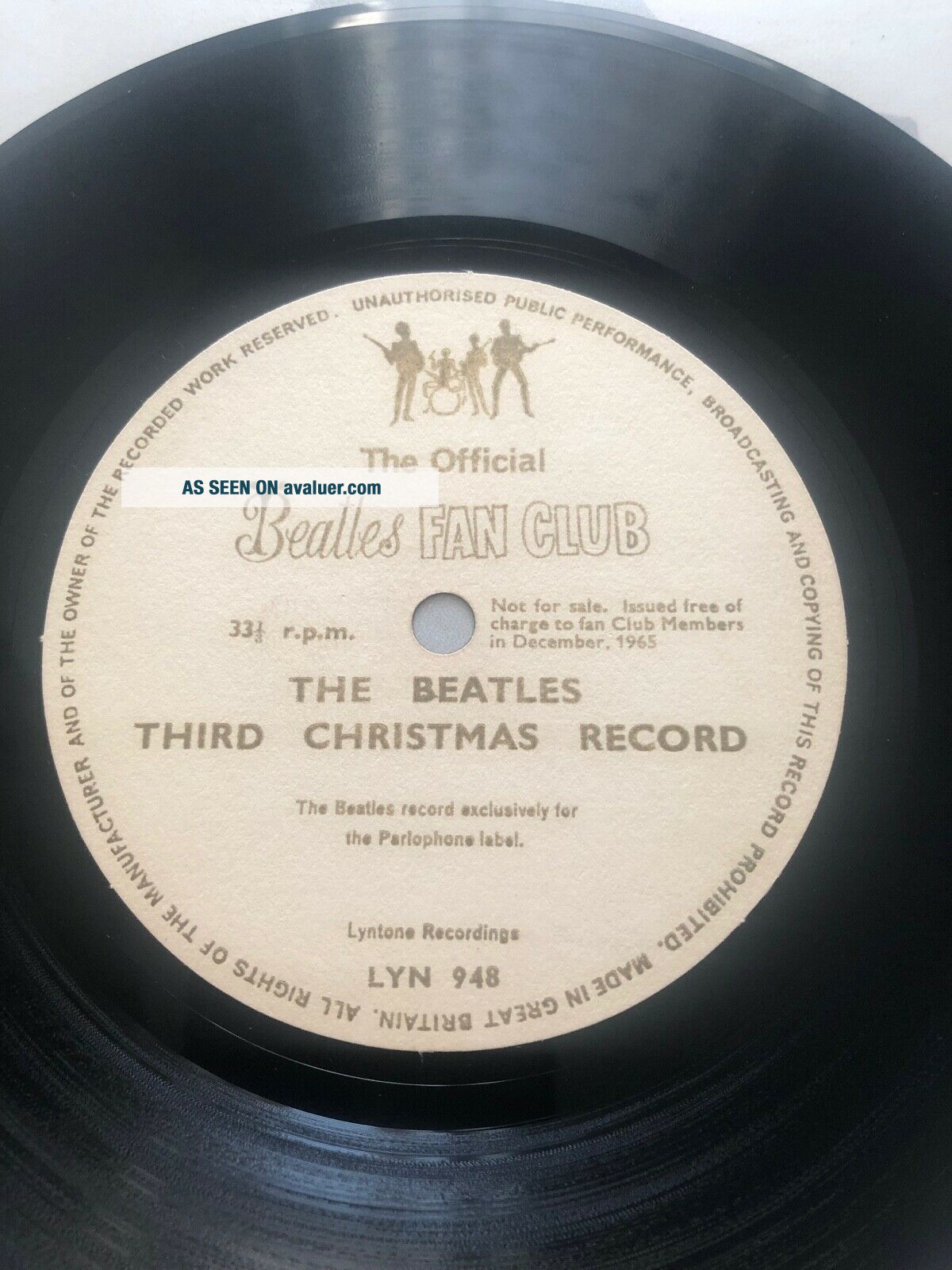 The Beatles Fan Club Flexi Disc Third Christmas Record 1965 VG | #1597110