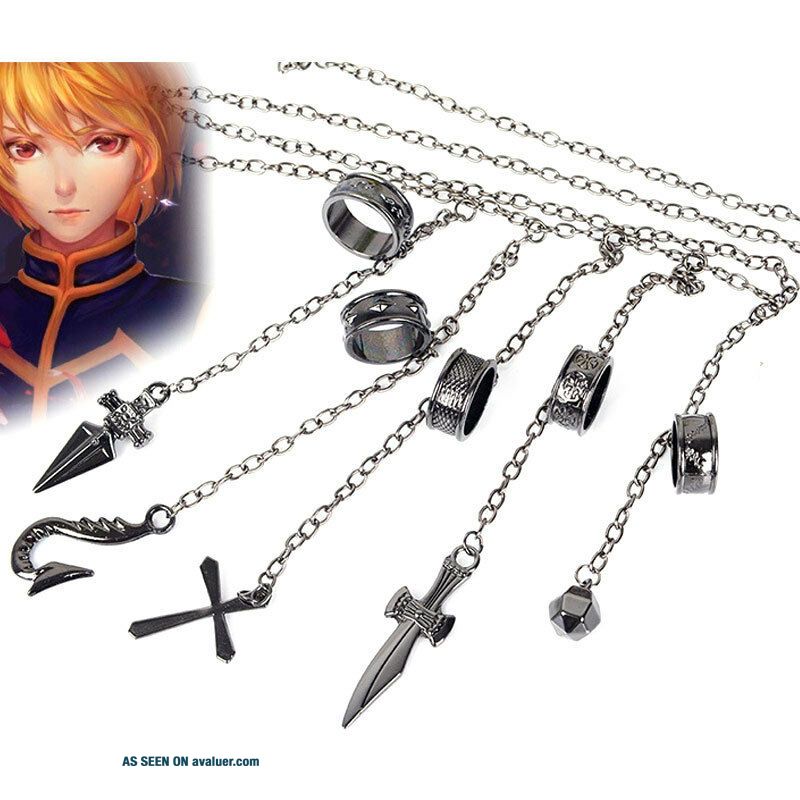 Anime Hunter X Hunter Kurapika 5 Rings Chain Charms Alloy Bracelet ...