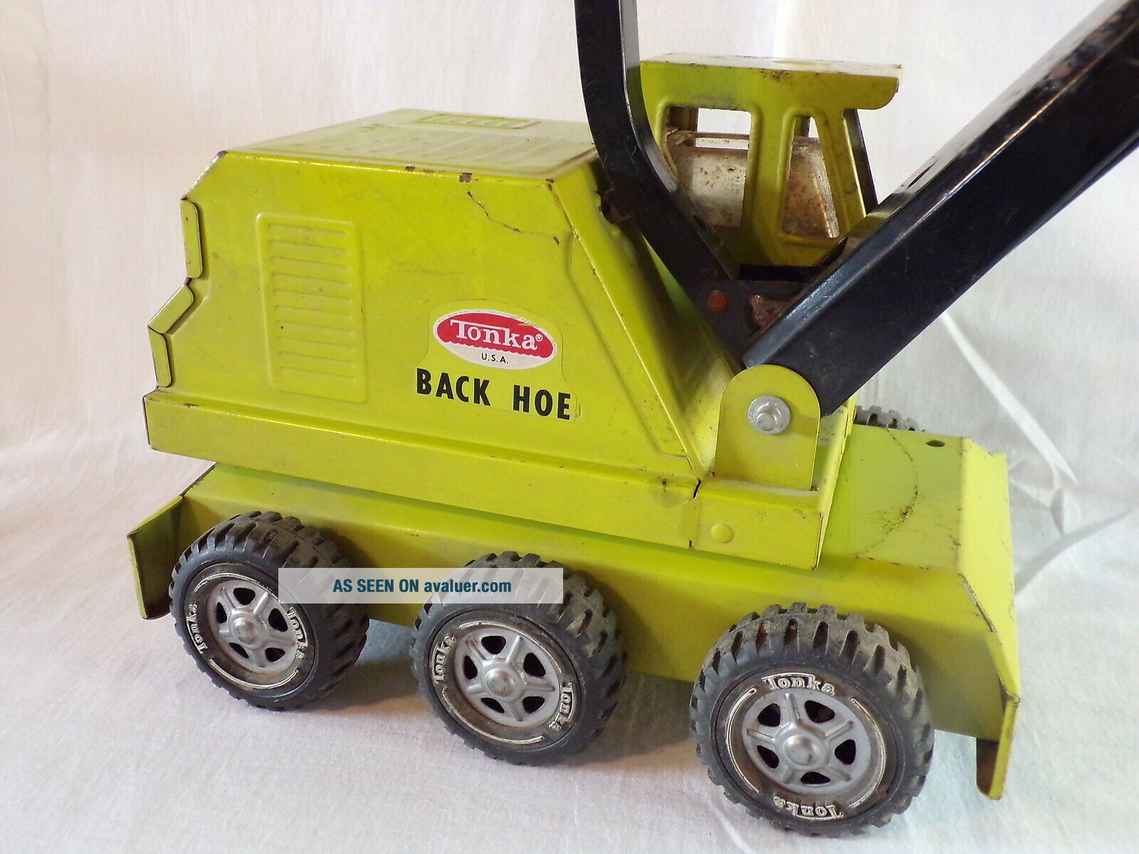 VINTAGE TONKA BACKHOE GREEN PRESSED STEEL TOY TRUCK | #1708593