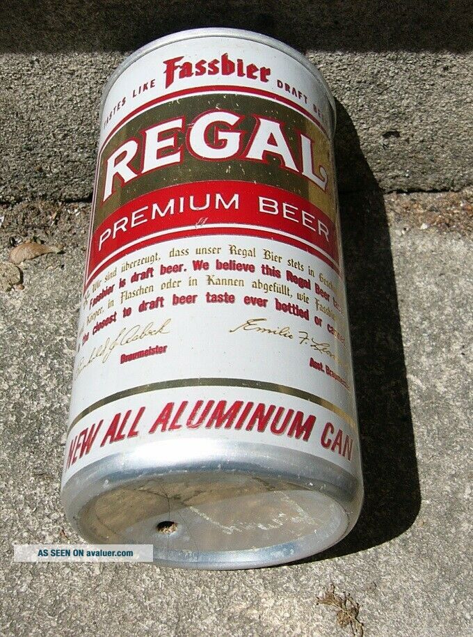 REGAL 1960 ' S Aluminum Can From MIAMI FLORIDA. FanTab Intact BEER ...