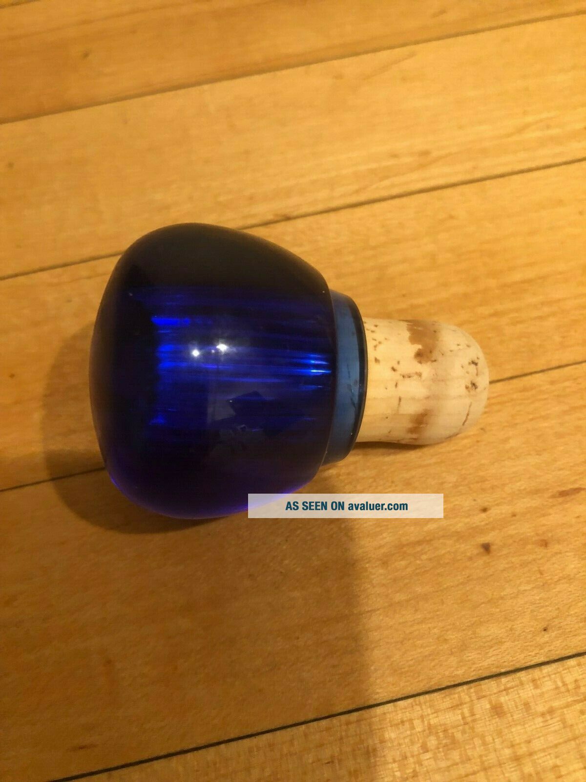 Cobalt Blue Glass Triangle Shaped Wine Bottle 50 Cl With Matching Cork ...
