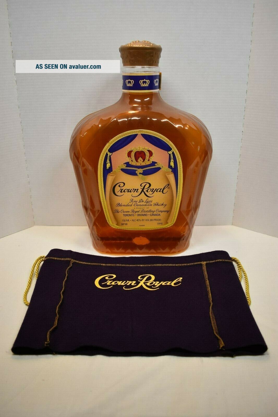Crown Royal Plastic Liquor Store Display Bottle With Velvet Bag | #1716755