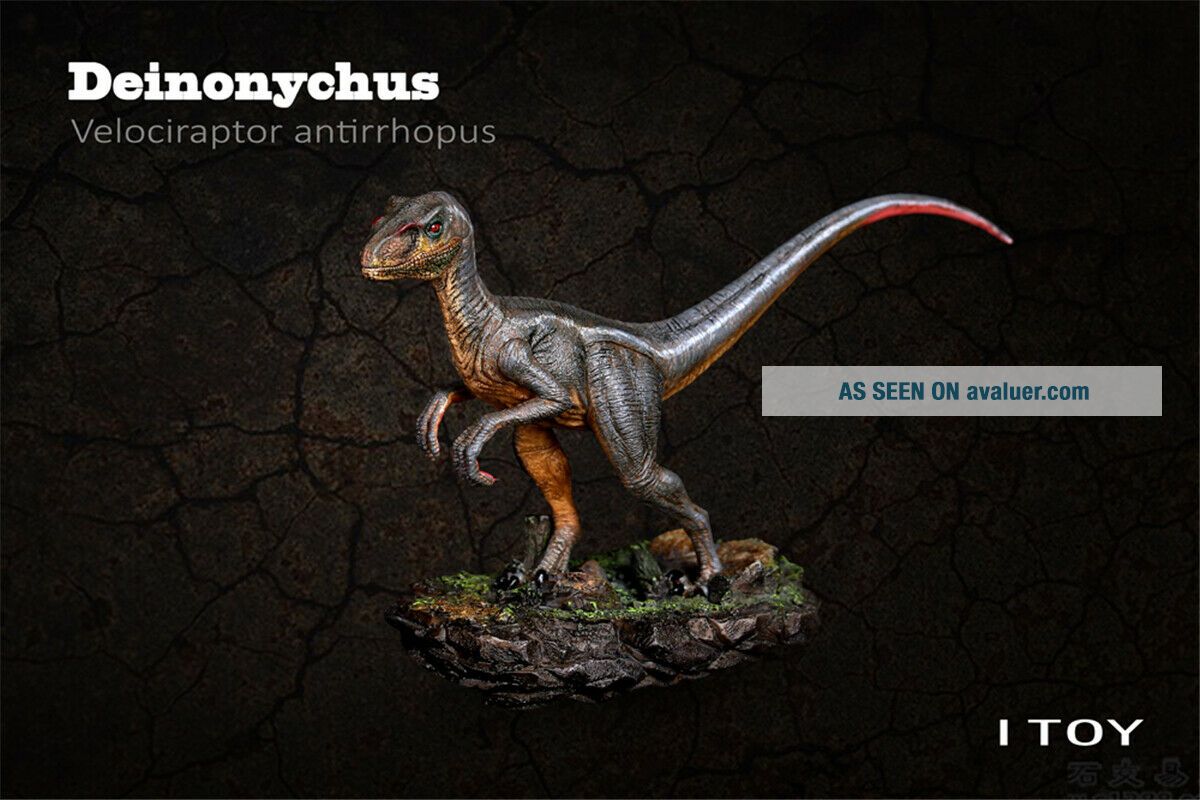 ITOY 1/35 Velociraptor Statue Raptor Dinosaur Model Collector Decor Toy ...