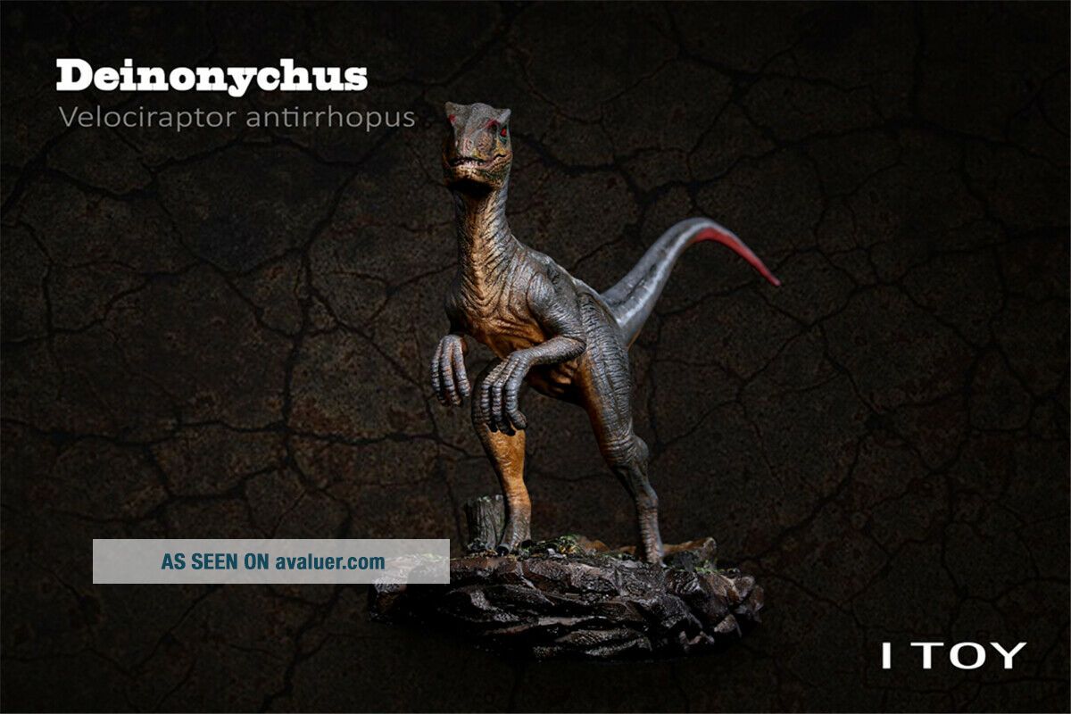 ITOY 1/35 Velociraptor Statue Raptor Dinosaur Model Collector Decor Toy ...