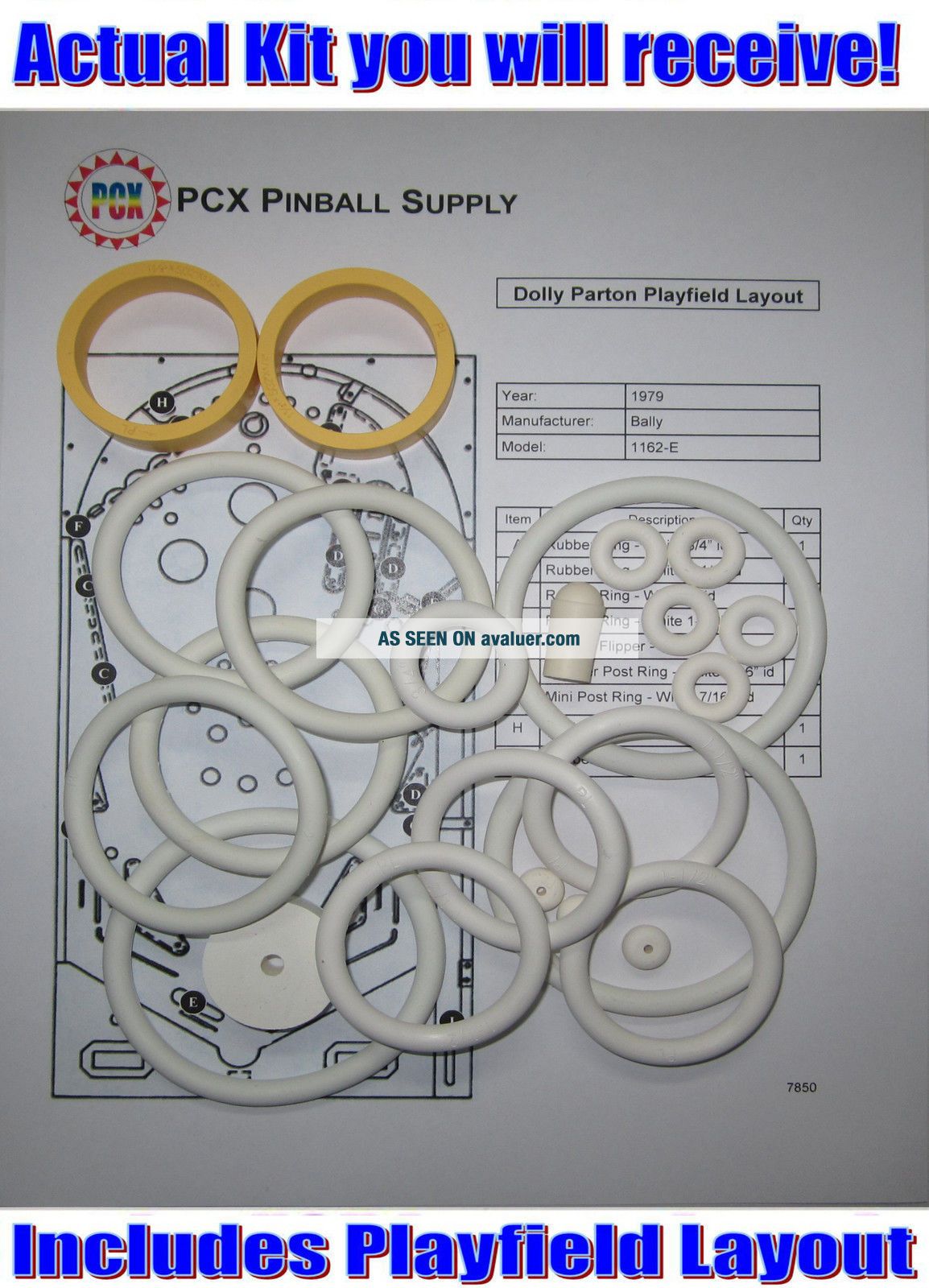1979 Bally Dolly Parton Pinball Machine Rubber Ring Kit | #1598241