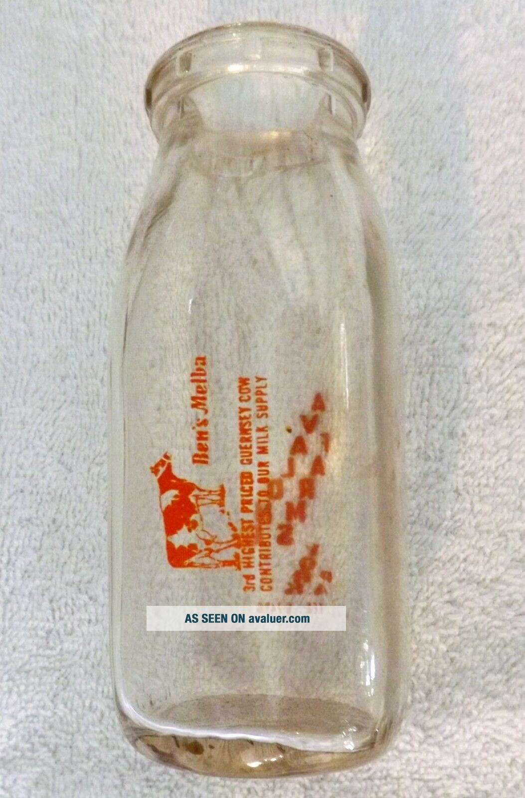 Vintage Half Pint Glass Milk Bottles From Avalong Farms York Pa | #1735620