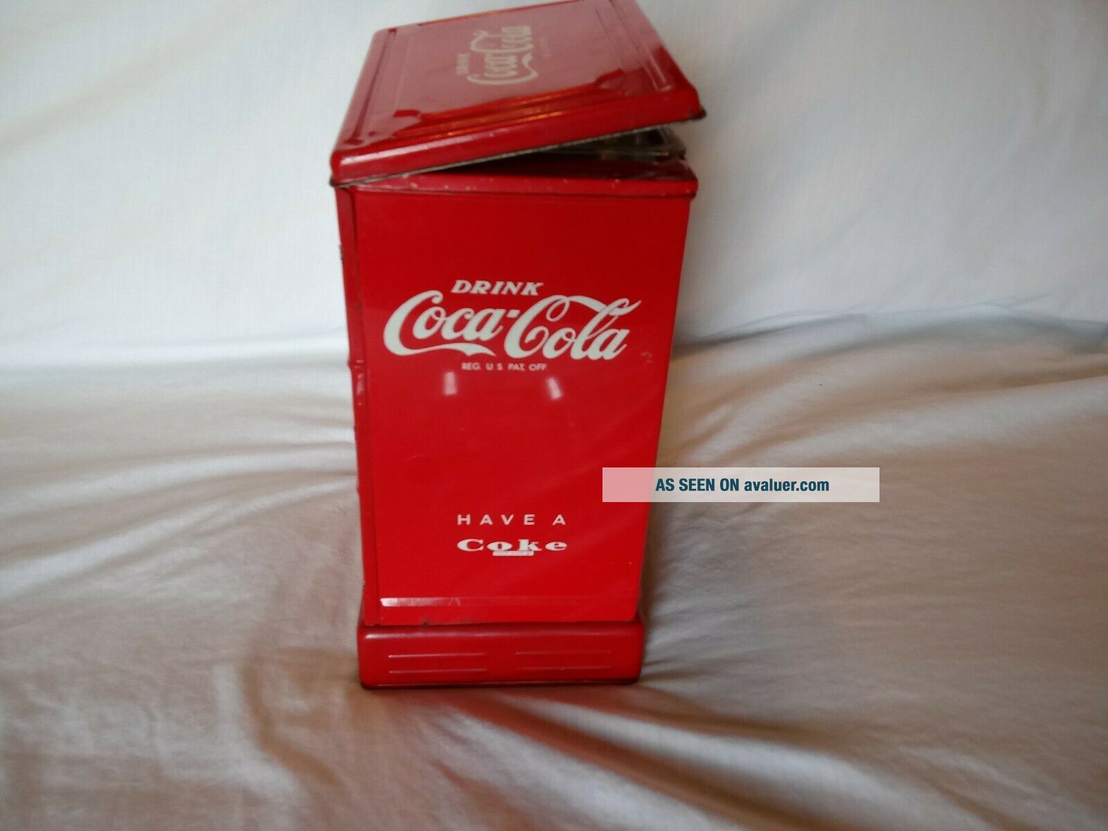 LINEMAR TOY COCA COLA COKE DRINK DISPENSER BATTERY OPERATED COIN BANK ...