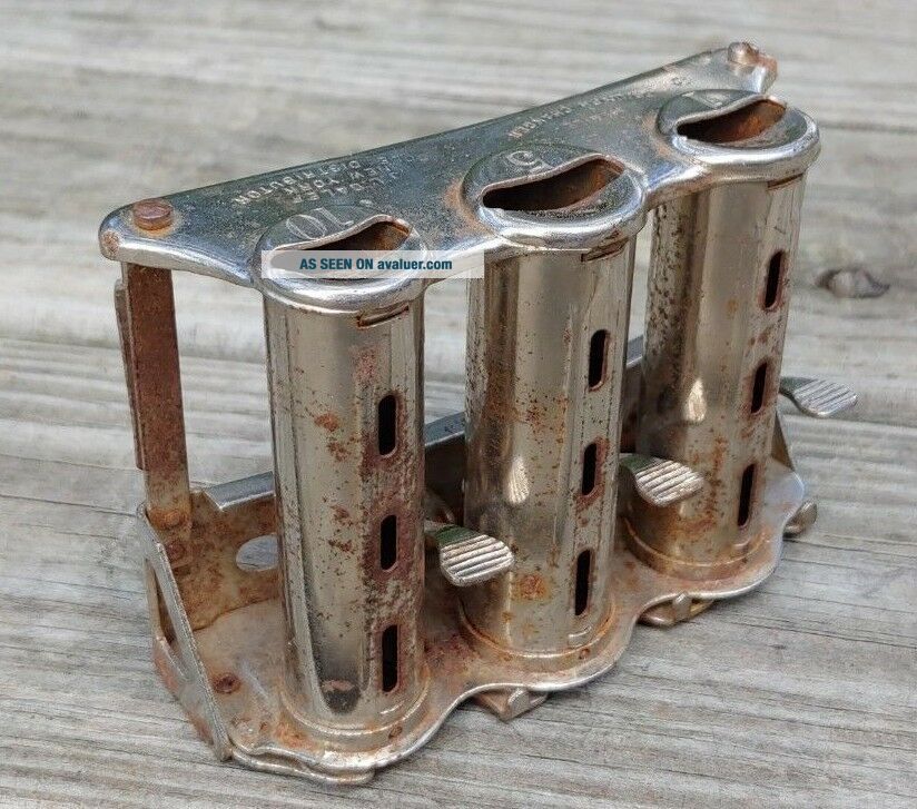 Antique McGILL 3 Barrel COIN CHANGER JL Galef Metal TRIUMPH Changer 1c ...