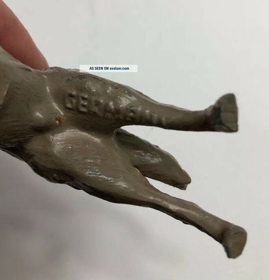 Antique GERMANY Cold Painted Metal GERMAN SHEPHERD FIGURE | #1796318
