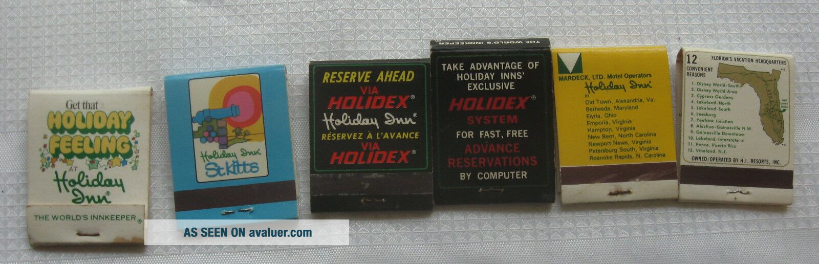 Holiday Inn Vintage 31 Matchbooks & Ashtray Holidex World ' S Innkeeper ...