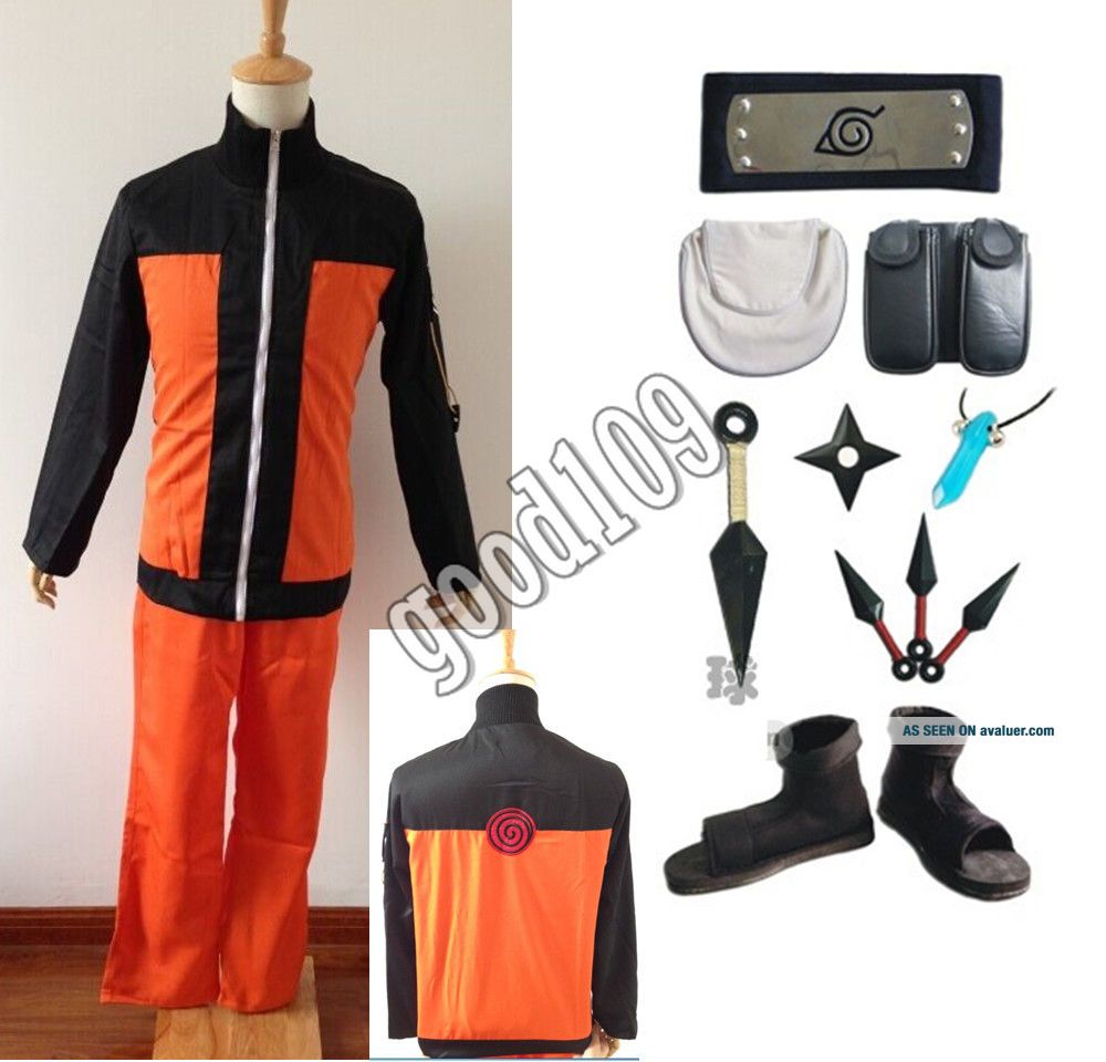 Japanese Anime Naruto Cosplay Costume Uzumaki Cosplay Naruto Costume ...