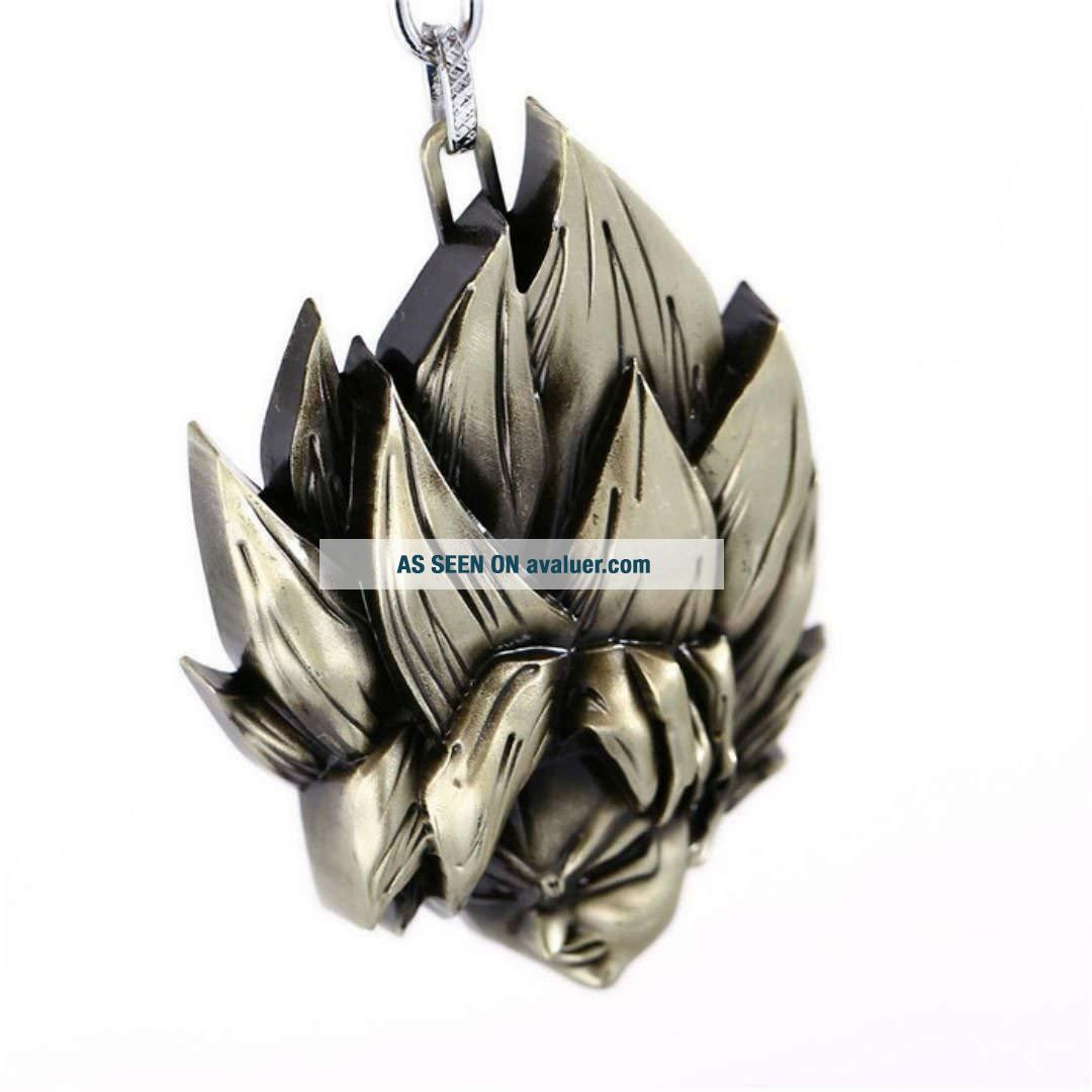 Dragon Ball Z Saiyan Goku Bronze Color Metal Head Key Chain | #1765866