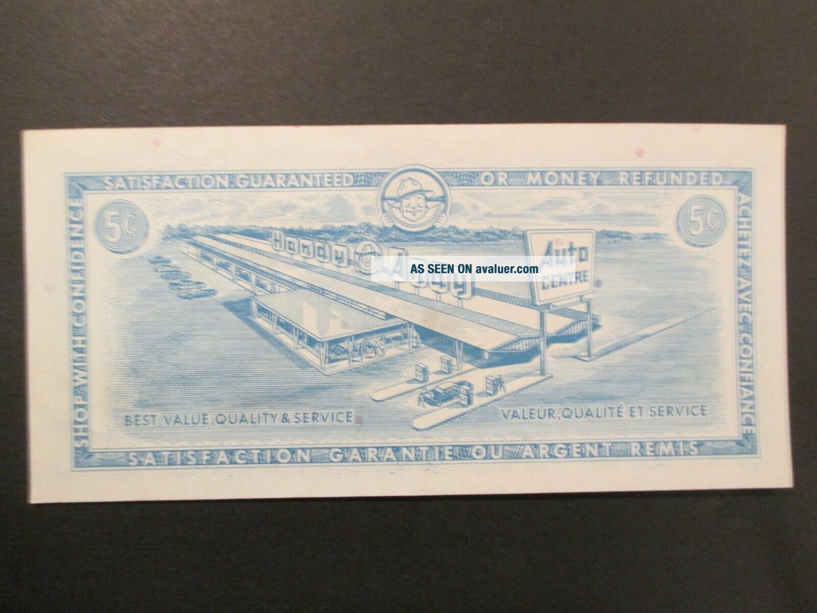 Four Canadian Tire Money Style Handy Andy Gas Station Auto Centre Bills ...