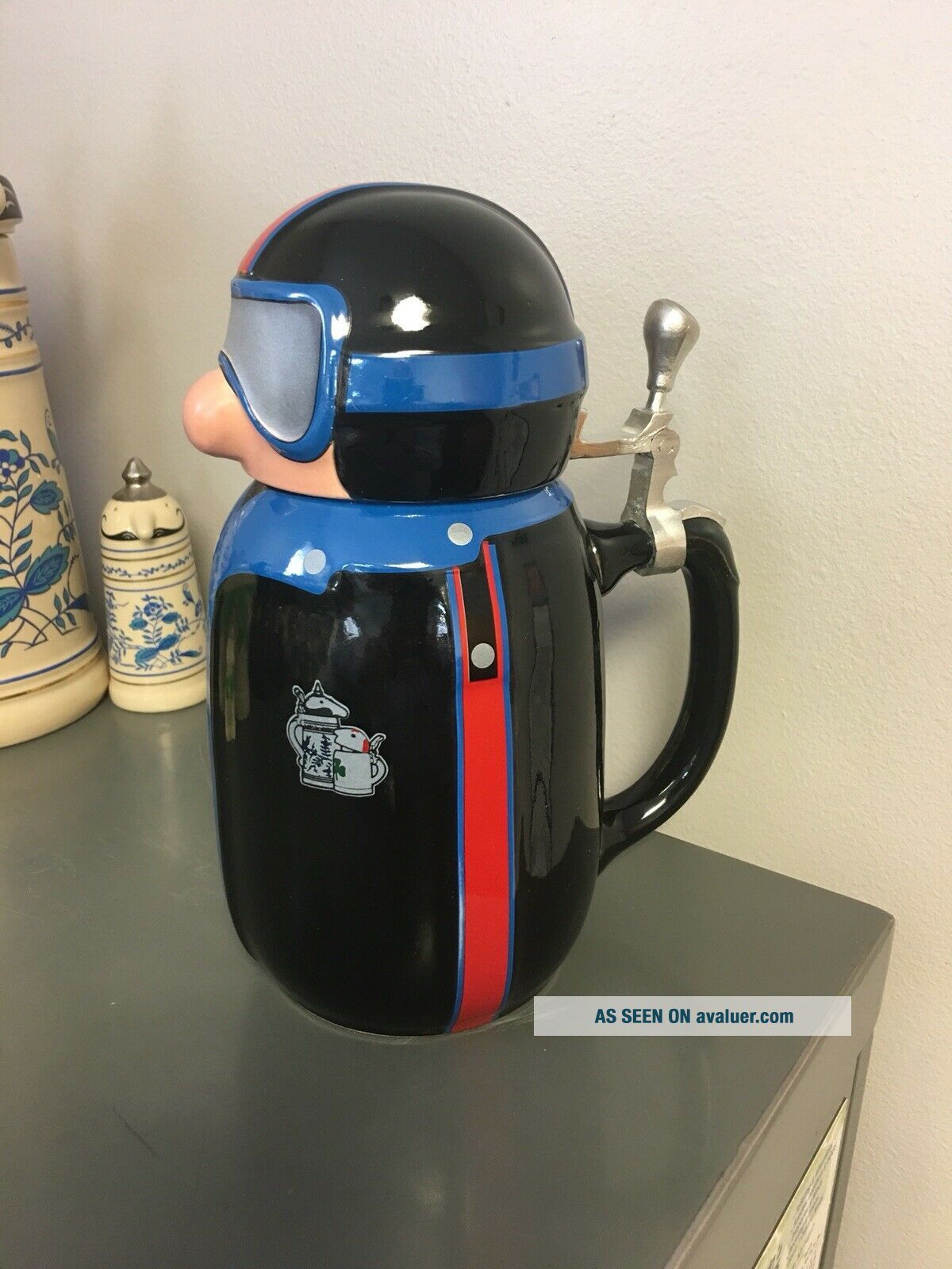 Webco Utica Club Schultz & Dooley Beer Stein Biker Buzz First Edition ...