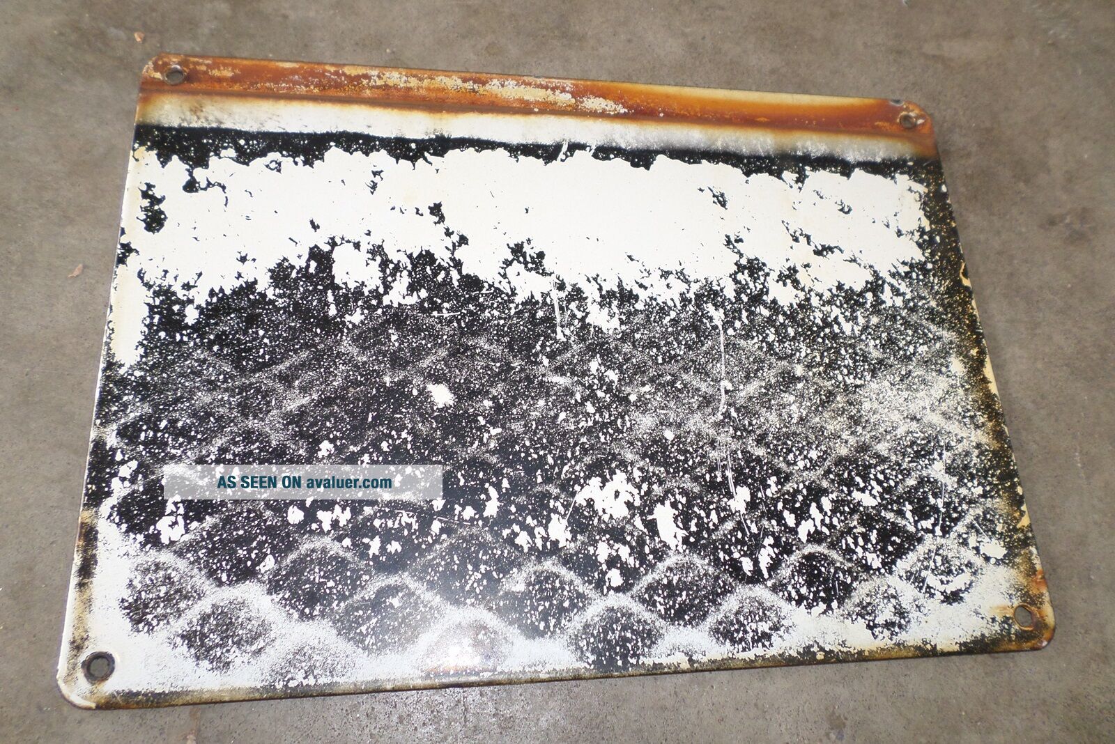VINTAGE OLD OIL FIELD OIL LEASE RUFF NECK PORCELAIN CAUTION DISPLAY ...
