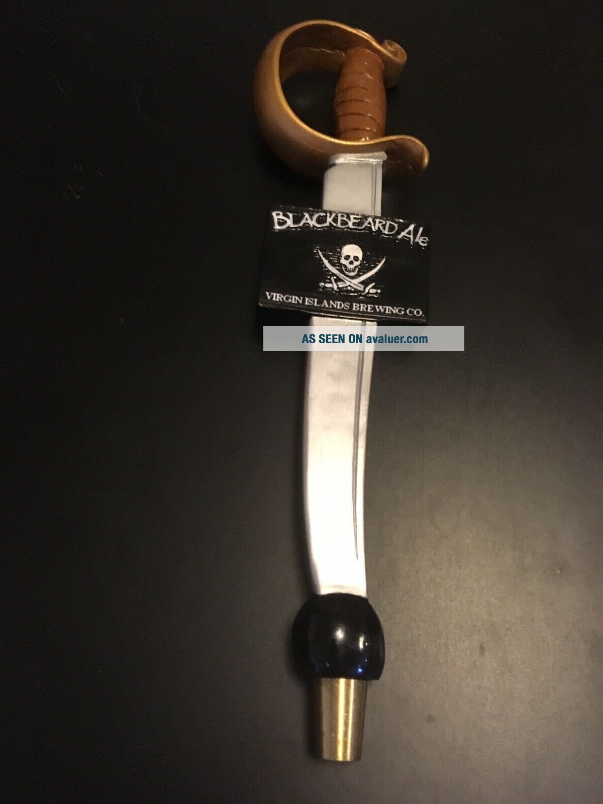 Virgin Islands Brewing Co. Blackbeard Ale Beer Tap Pirate Sword | #1889205