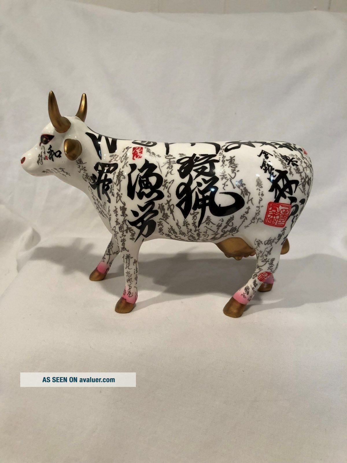 Cow Parade “Horns In The Sky” Ceramic Cow Figurine Item 7327 Retired ...