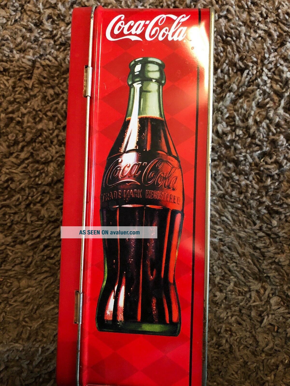 Soda Coca Cola Coke Locker Tin With Lock & Key Red Metal Container ...