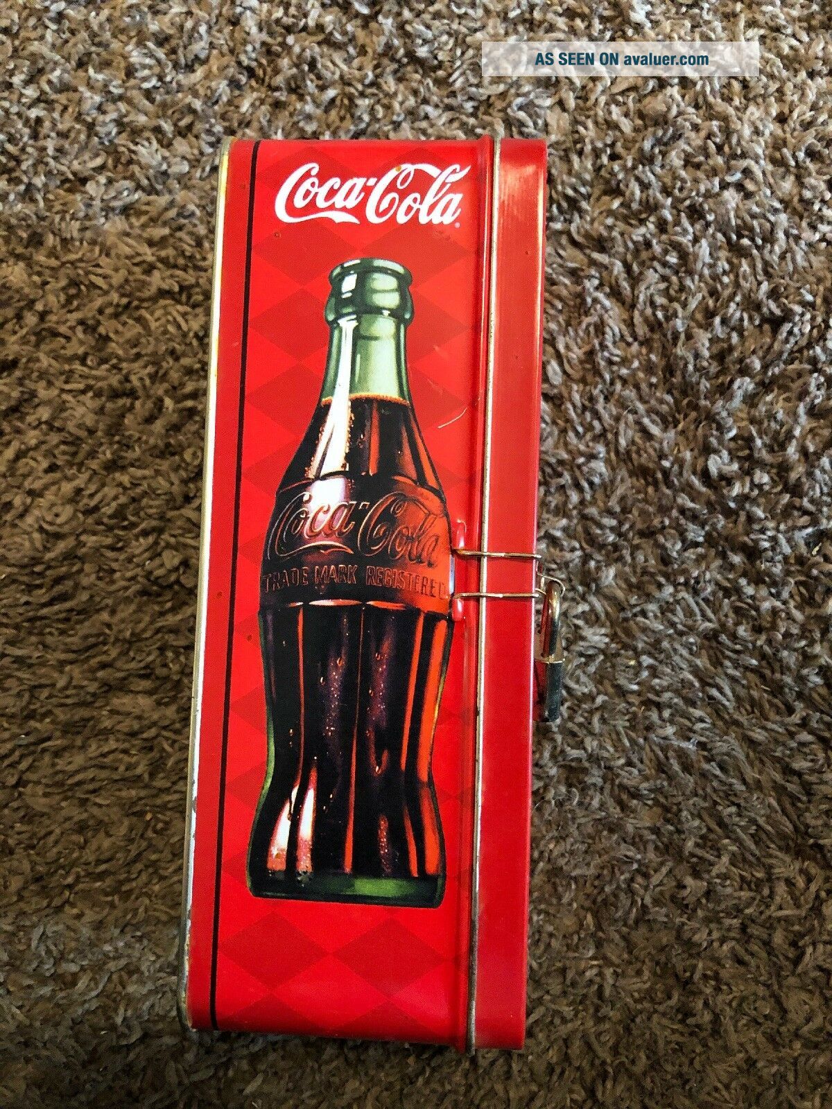 Soda Coca Cola Coke Locker Tin With Lock & Key Red Metal Container ...