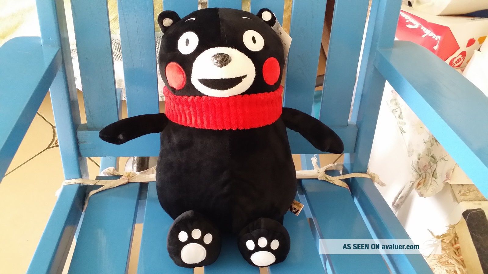 Hot 40cm Japan Plush Mascot Kumamon Black Bear Vivid Expression Medium ...