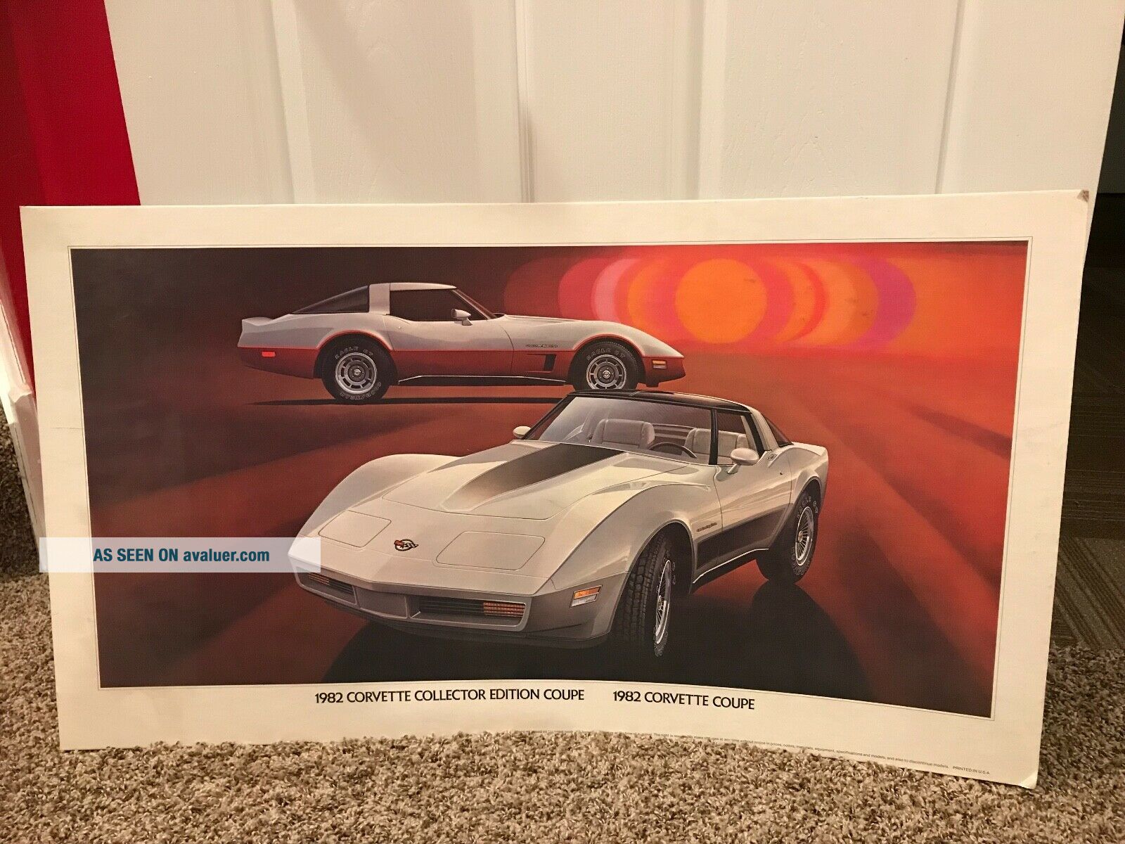 1982 Chevrolet Corvette Collector Edition Coupe GM Chevy Cardboard ...