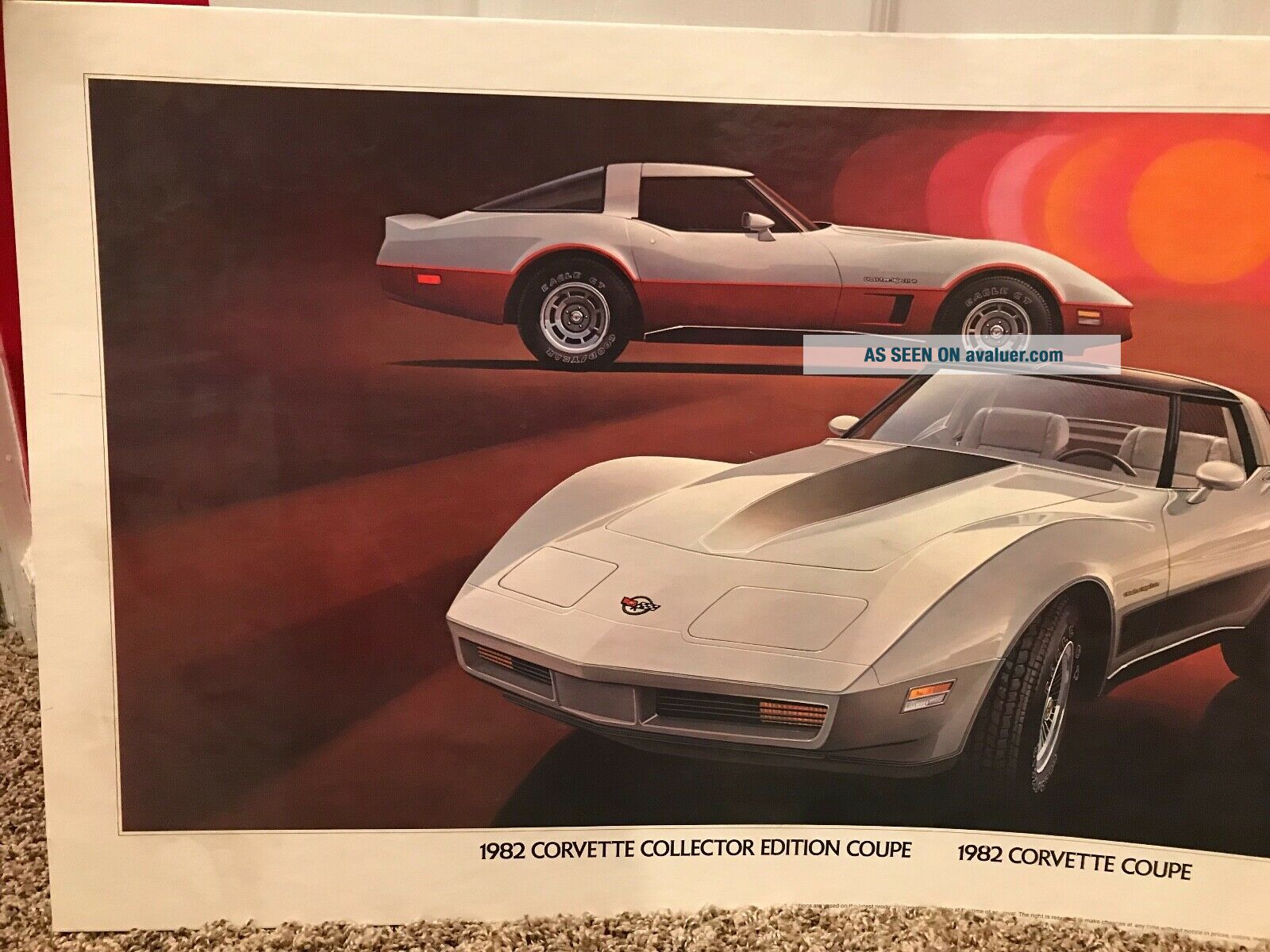 1982 Chevrolet Corvette Collector Edition Coupe GM Chevy Cardboard ...