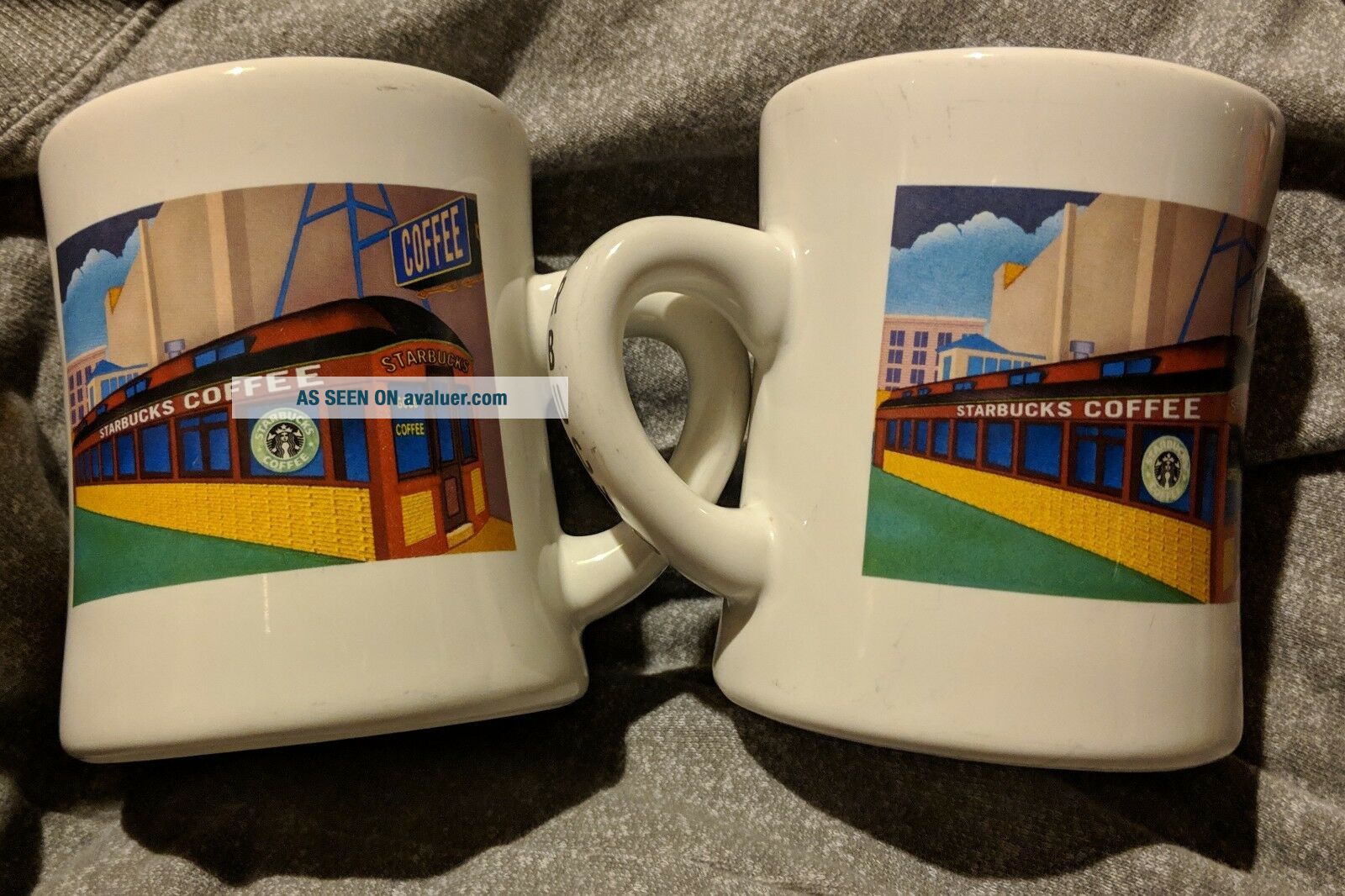 2 2001 Starbucks Barista Coffee Cups Mugs Diner Train Subway Car Cable ...