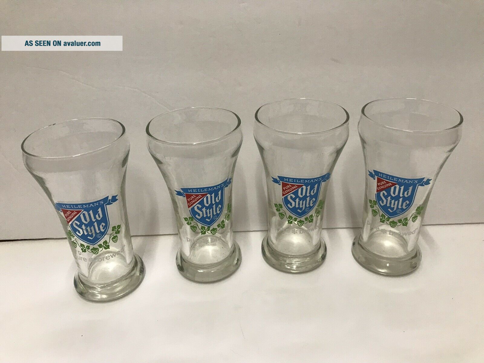 Set Of 4 VINTAGE HEILEMANS OLD STYLE Small Beer Glasses Pure | #2090424